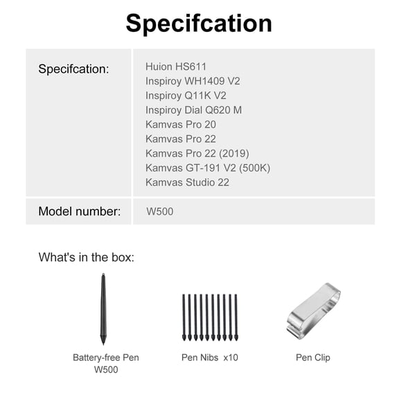Xirurus W500 Battery-Free Stylus Pen 8192 Pressure Levels, 2 Express ...