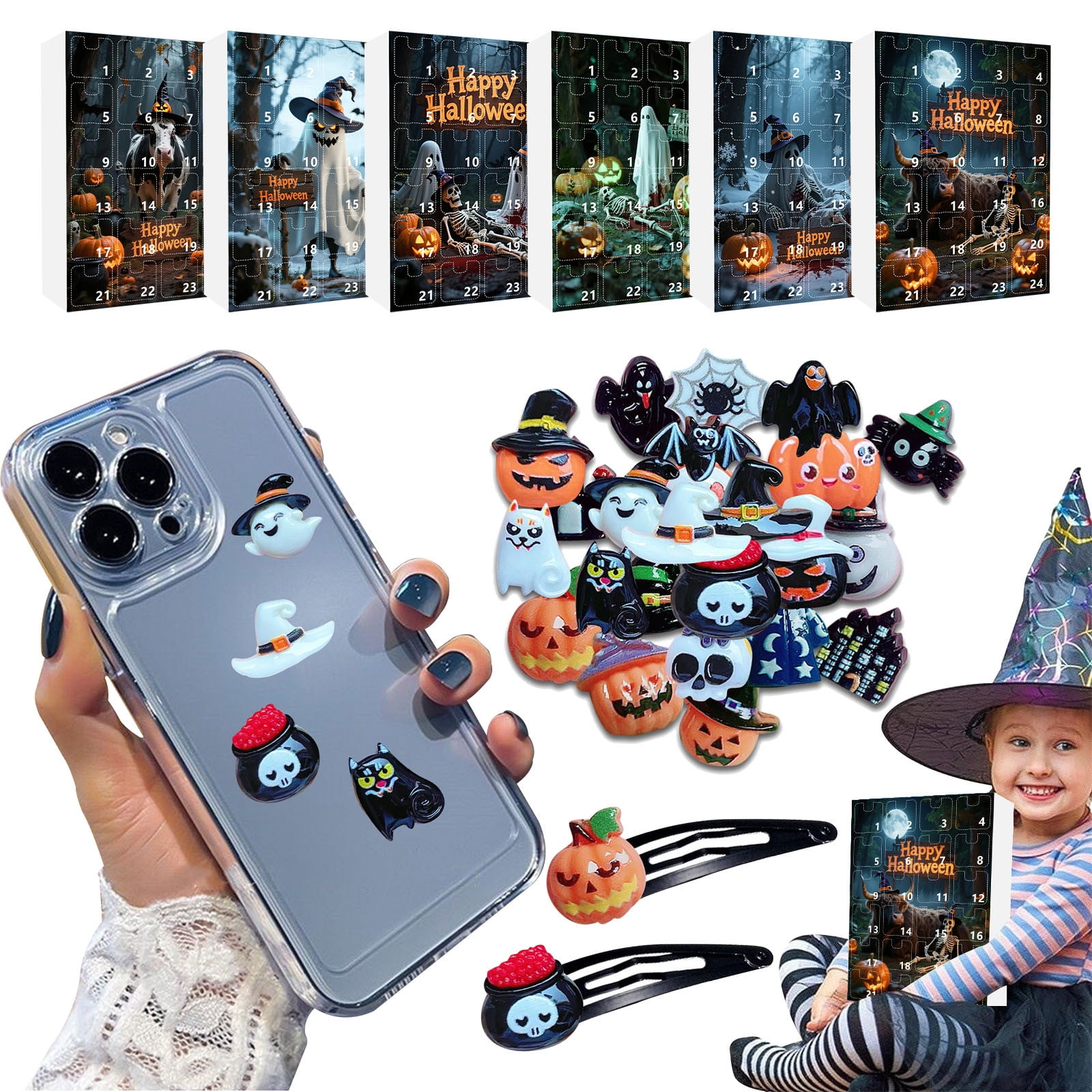Xiwaer 3d Advent 24-day Countdown Calendar Halloween Countdown 24 Days ...