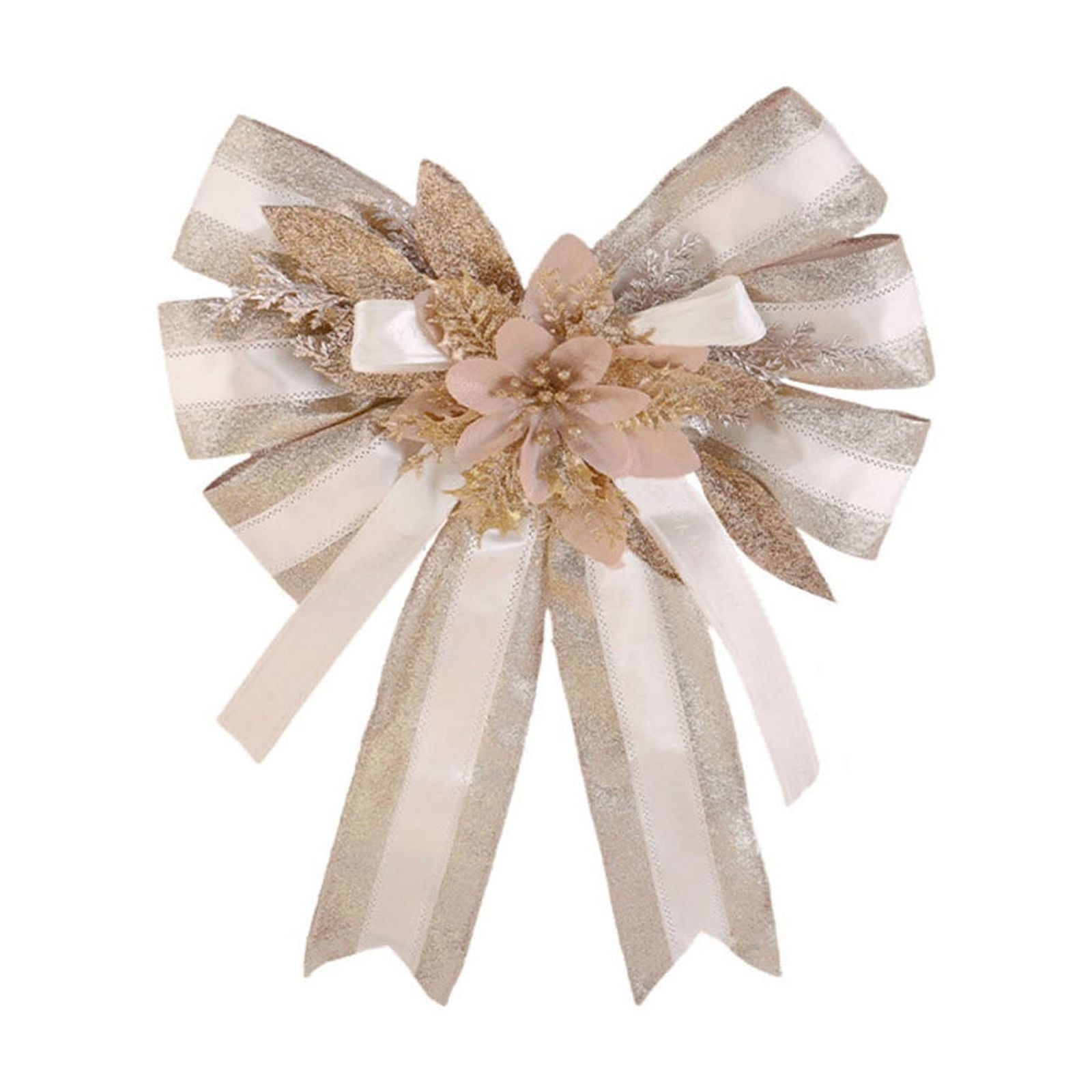 Xiwaer Christmas Decorations High-end Gold Velvet Bow Christmas Flocking Bow Large Red C ...