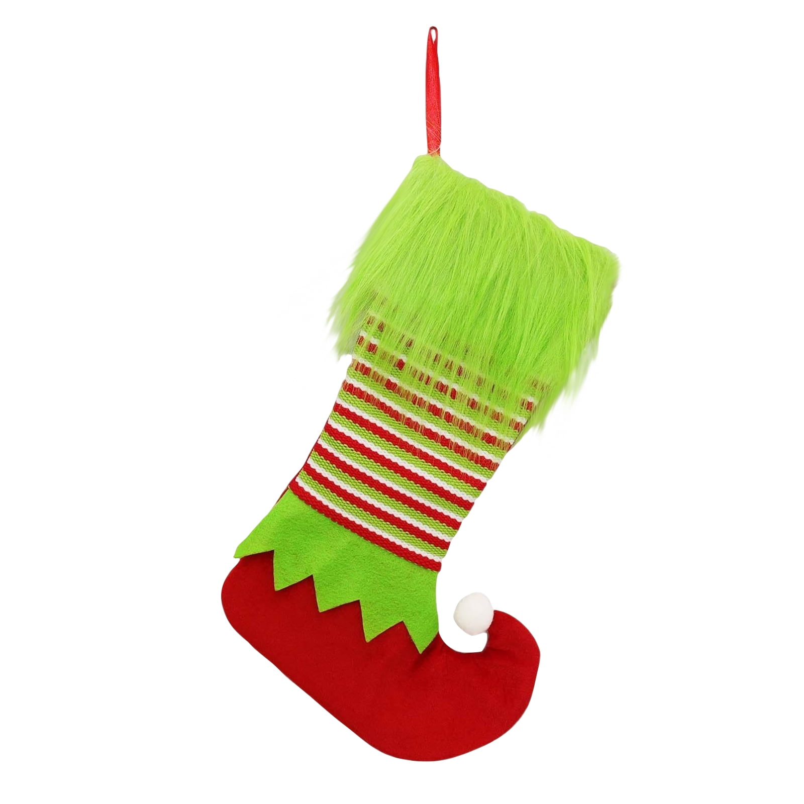 Xiwaer Cute Christmas Stocking, Santa Boots For Stuffing, Hairy Santa ...
