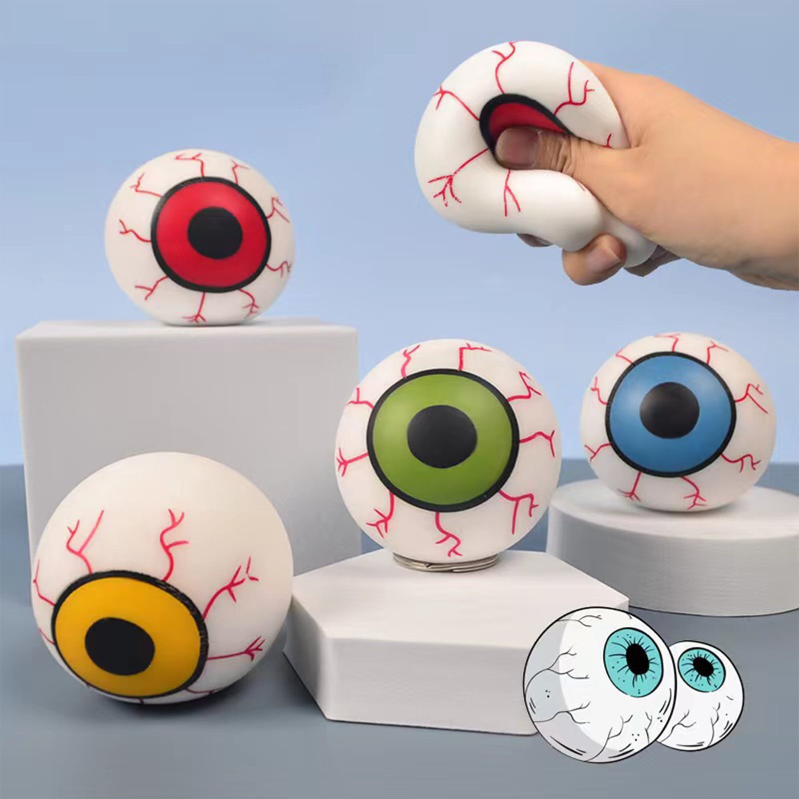 Xiwaer Halloween Simulation Human Horror Eyeball Decompression Toy ...