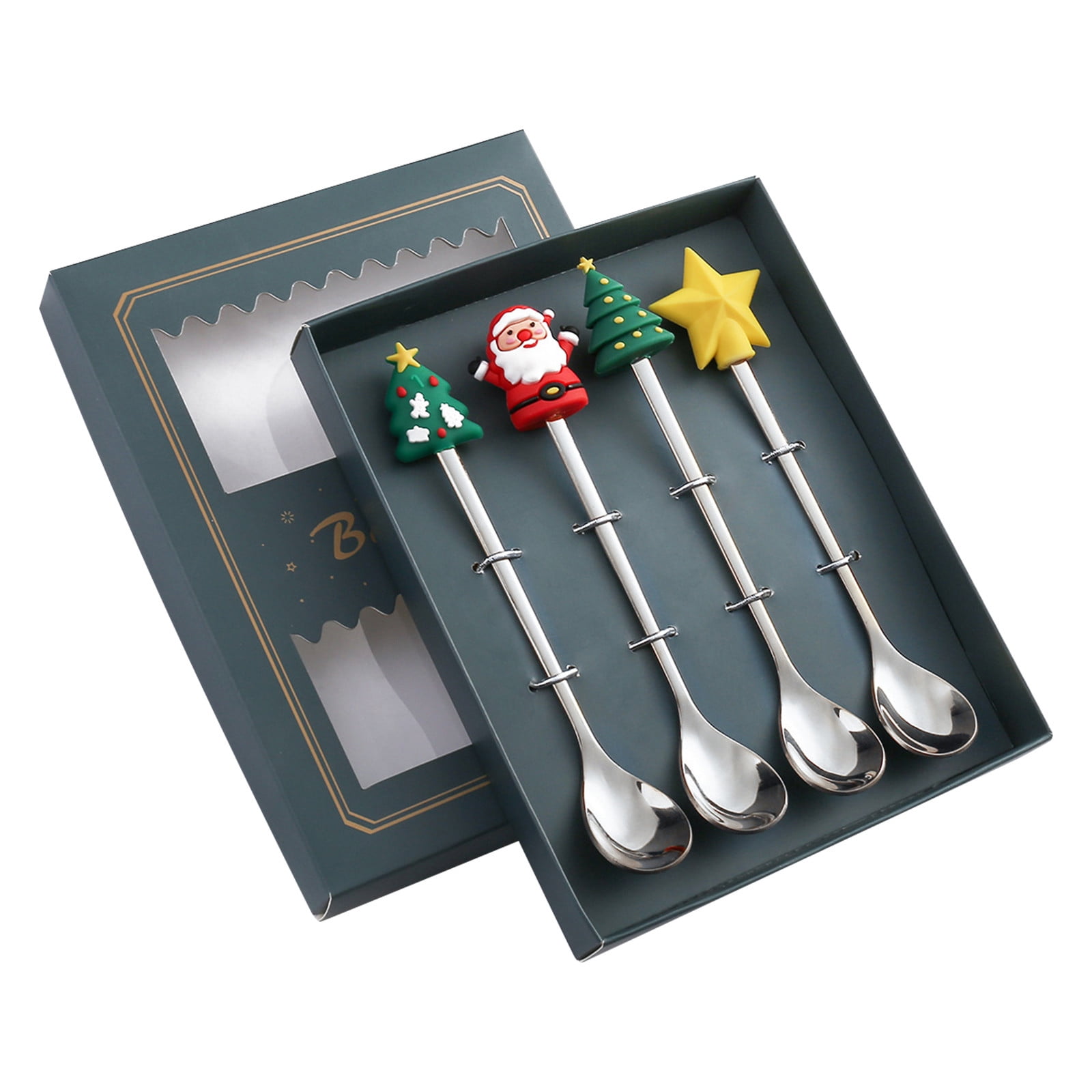 Xiwaer Stainless Steel Christmas Spoon Coffee Spoon Soup Sugar Dessert ...