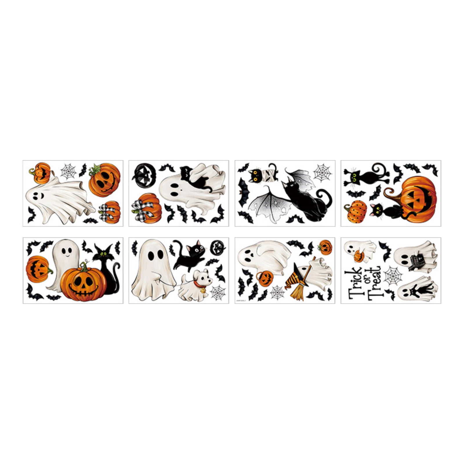 Xiwaer Static Cling Window Decals - Spooky Halloween Window Stickers ...