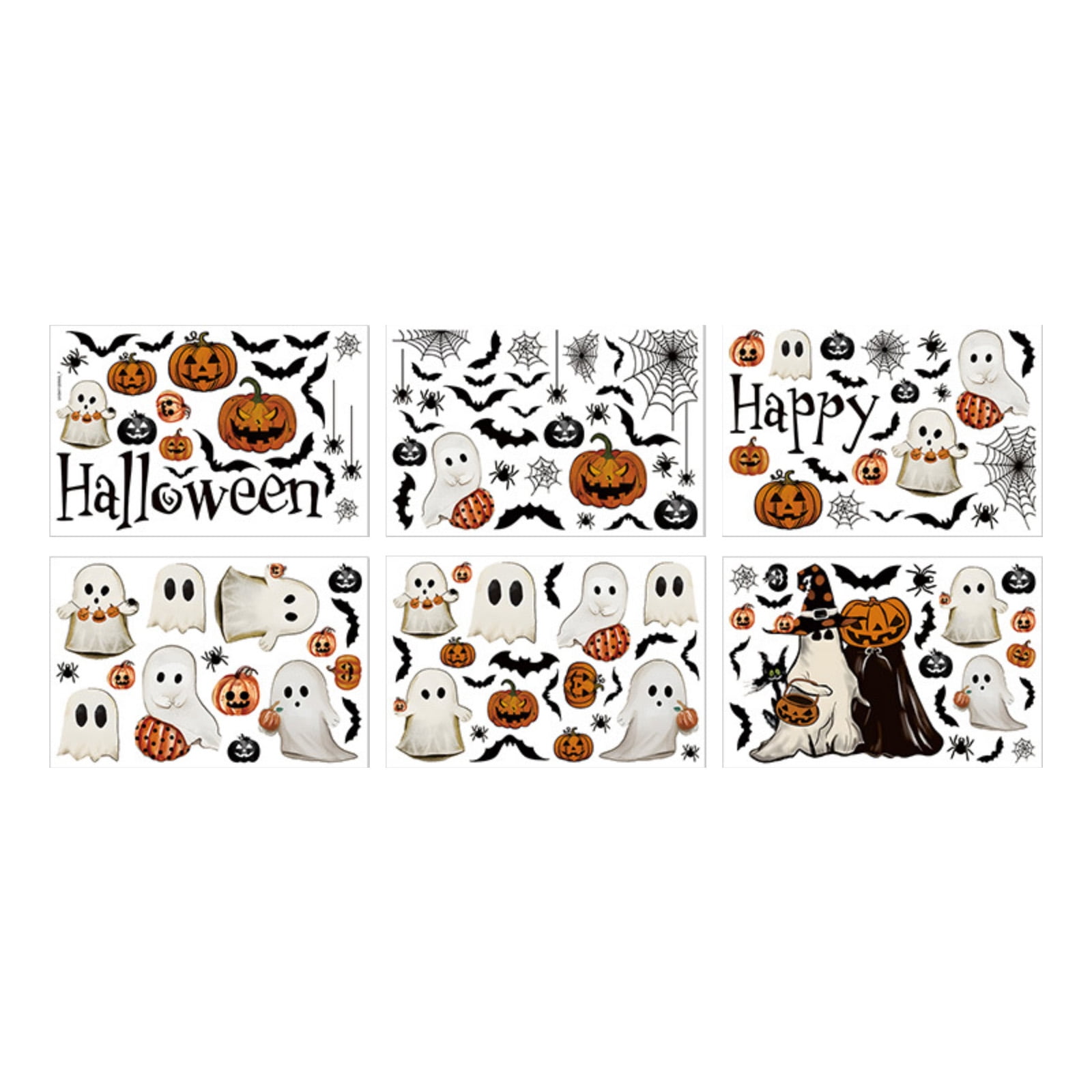 Xiwaer Static Cling Window Decals - Spooky Halloween Window Stickers ...