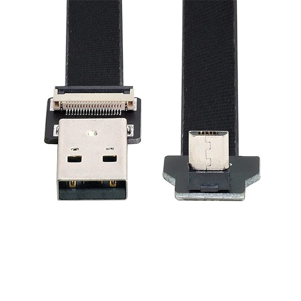 Xiwai 0.5M Up Angled USB 2.0 Type-A Male to Micro USB 5Pin Male Data ...