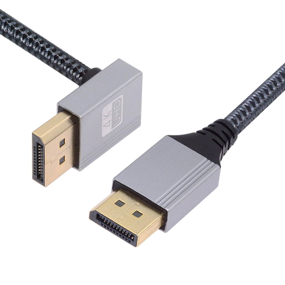 Xiwai 100cm Up Angled DisplayPort DP to DP Cable 4K 60hz Cable Silver ...
