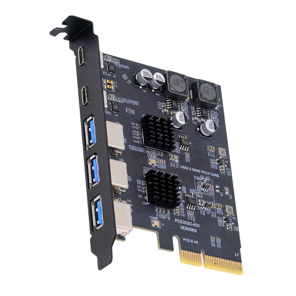 Xiwai 10Gbps Three Type-A USB3.0 Back Panel Socket & Dual USB3.1 Type-C ...