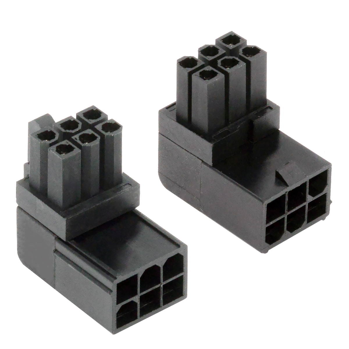 Xiwai 2pcs/lot ATX 6Pin Male to Female 90 Degree Up Down Angled Power ...