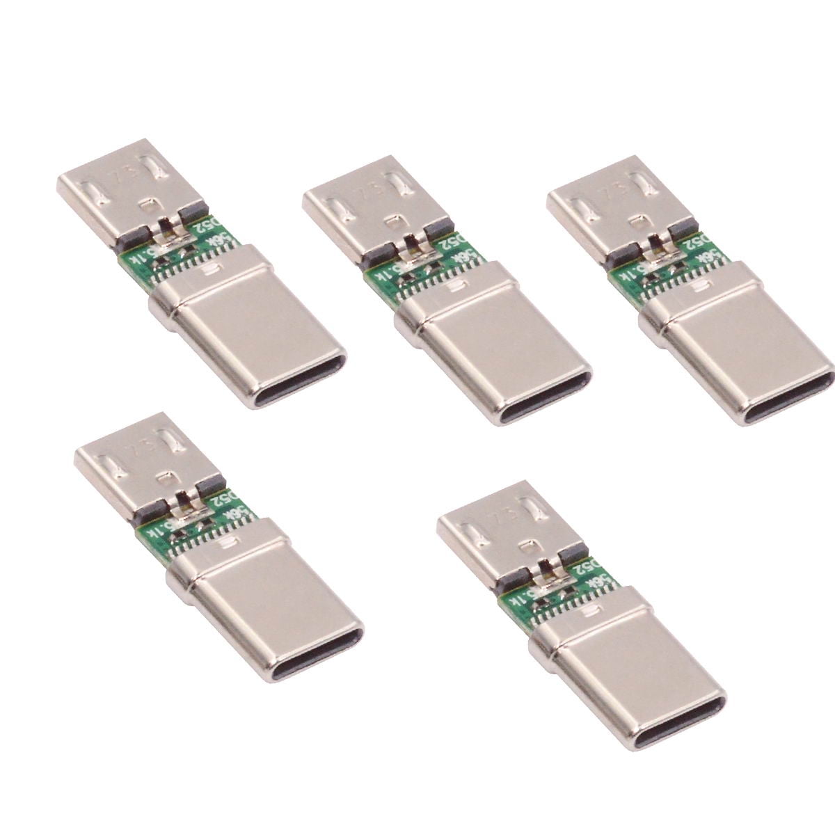 Xiwai 5pcs/lot Micro USB 2.0 5Pin Female Connector to USB Type-C Male ...
