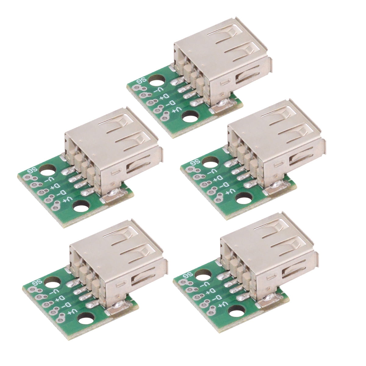 Xiwai 5pcs/set DIY OEM USB2.0 Type-A Female Receptacle Socket Connector ...