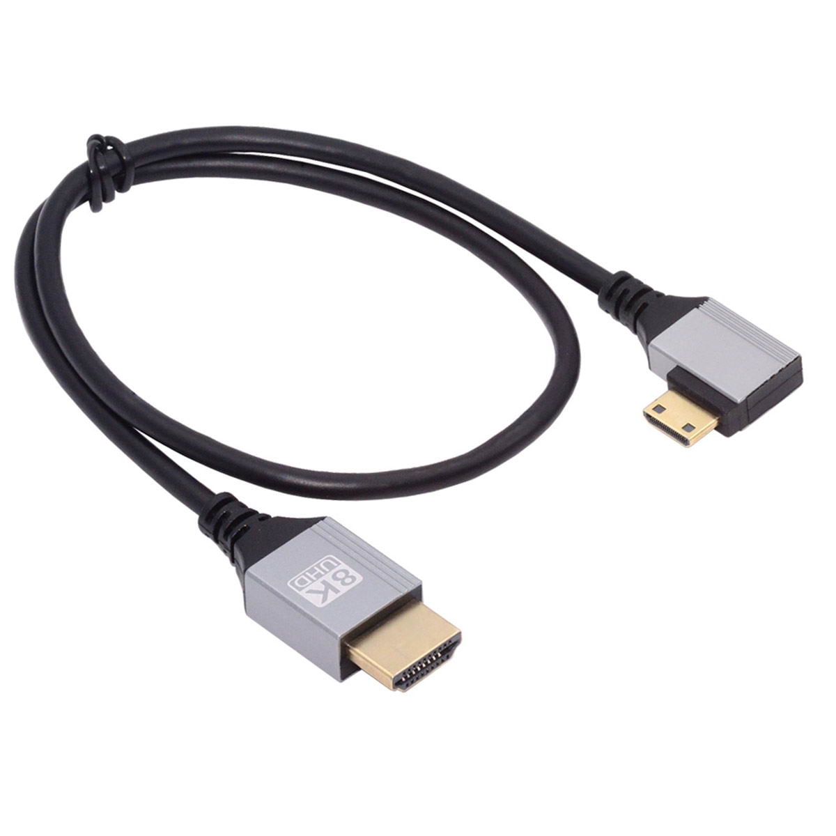 Xiwai 90 Degree Right Angled Mini HDMI 2.1 Ultra Thin HDTV Cable 8K 4K ...