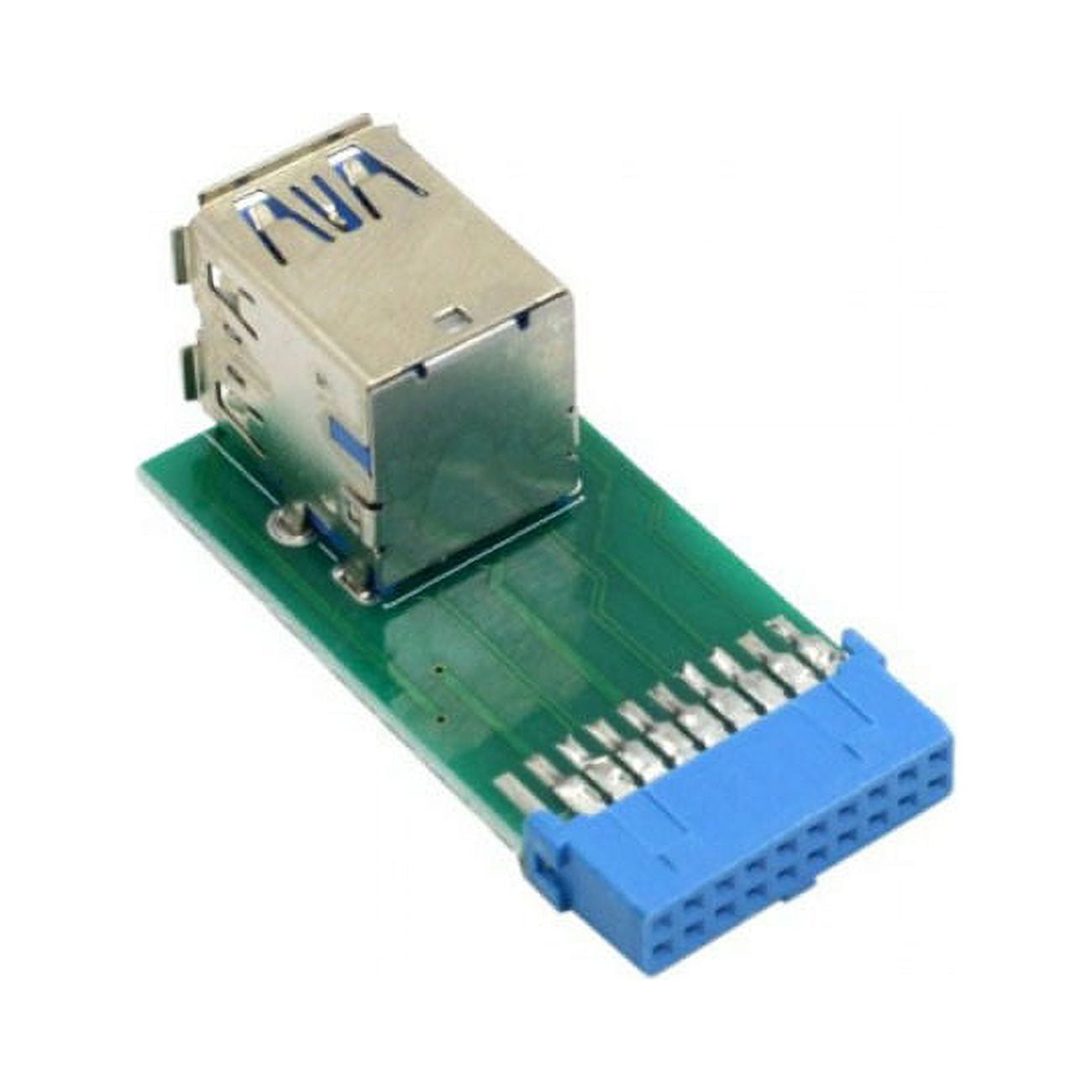 Xiwai Adapter Vertical Dual USB 3.0 A Type Female to Motherboard 20 Pin ...