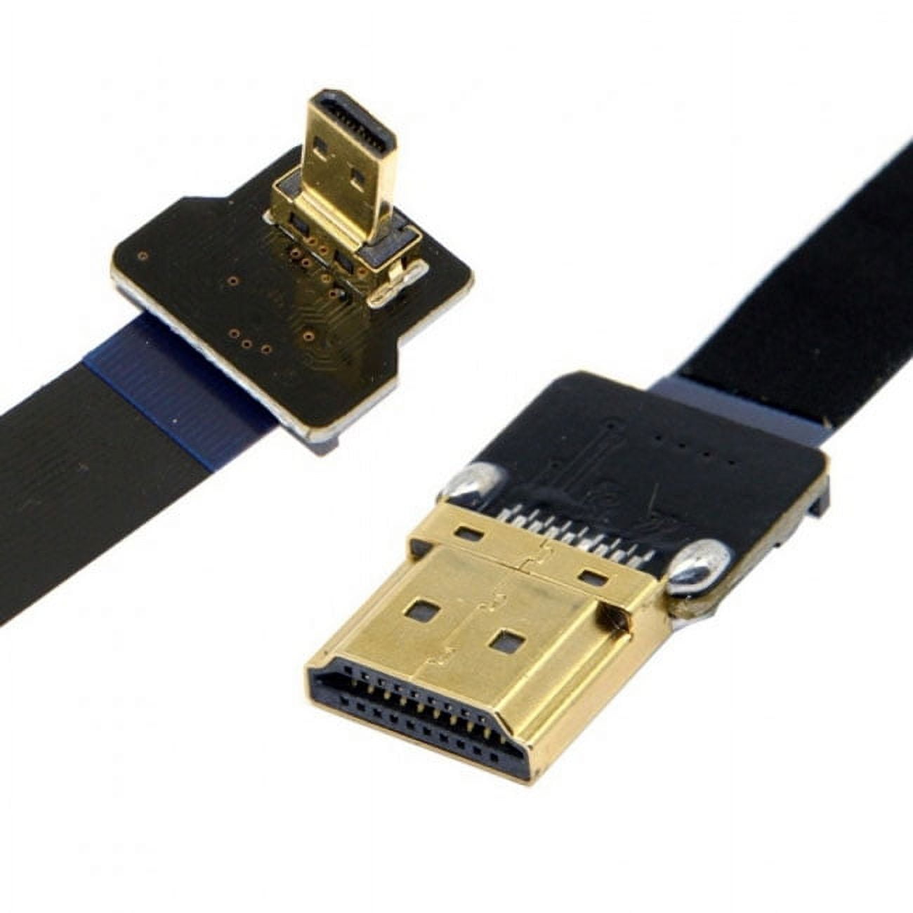 Xiwai CYFPV 90 Degree Up Angled FPV Micro HDMI Male to HDMI Male Flat ...