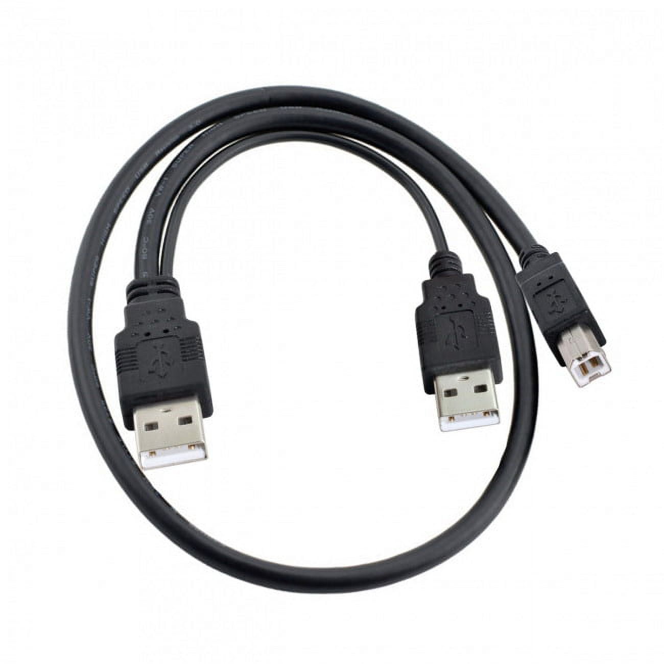 Xiwai Cable Dual USB 2.0 Male to Standard B Male Y Cable 80cm for ...