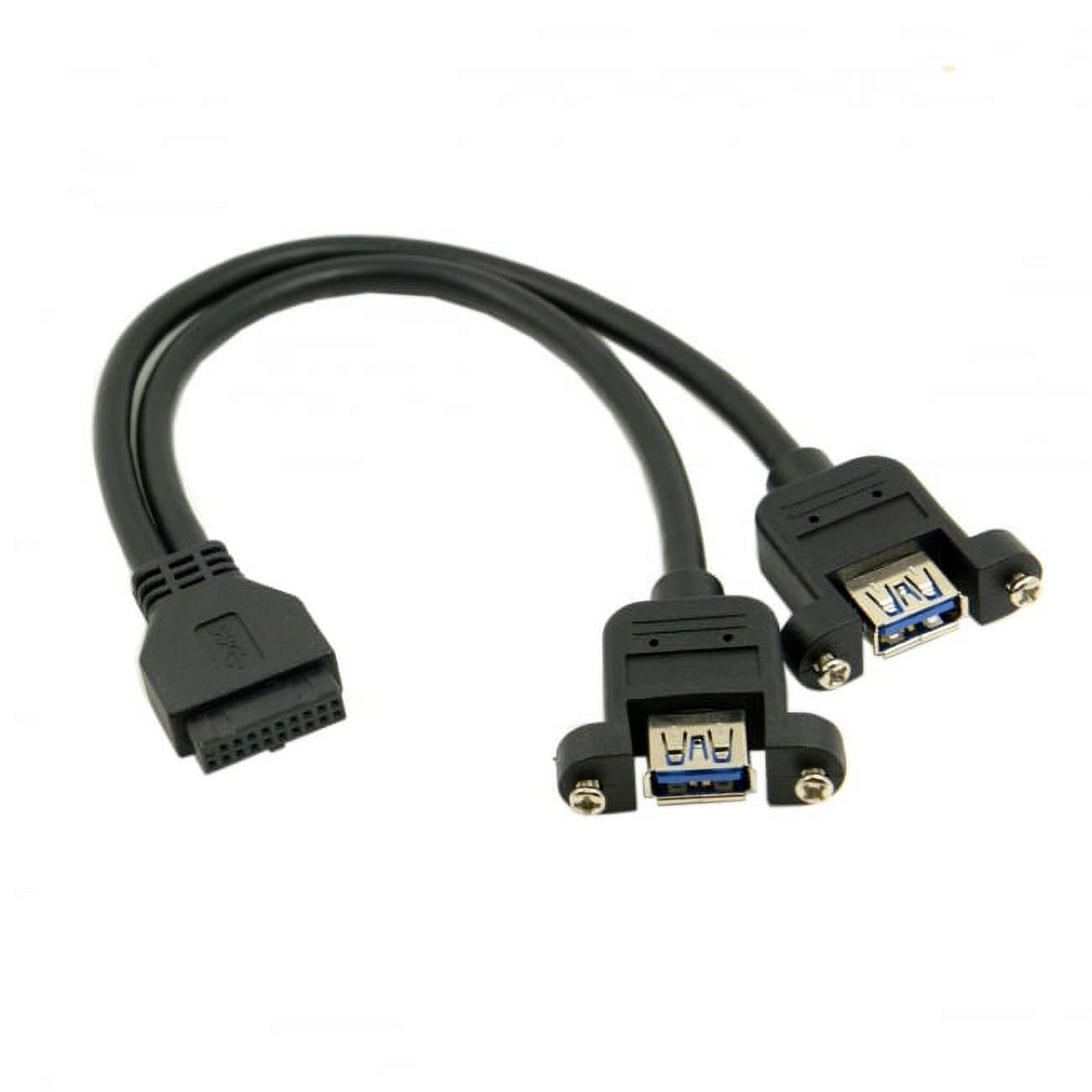 Xiwai Cable USB 3.0 Dual Ports A Female Screw Mount Type to Motherboard ...
