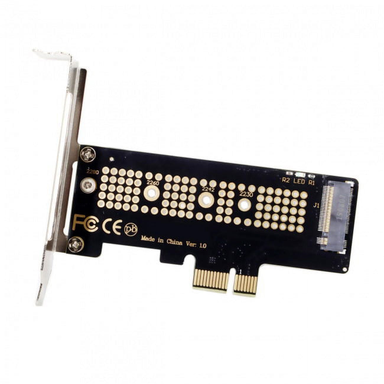 Xiwai Card Low Profile PCI-E 3.0 x1 Lane to M.2 NGFF M-Key SSD Nvme ...