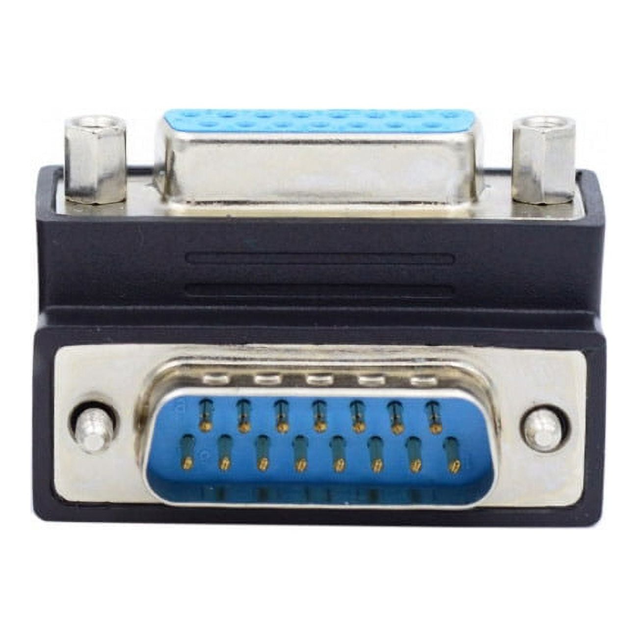 Xiwai Down 90 Degree Angled DSUB D-subminiature 15pin Male to Female Extension Adapter DB ...