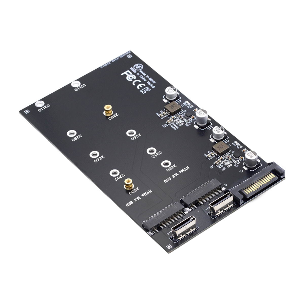 Xiwai Dual Oculink SFF-8612 SFF-8611 to M.2 NGFF M-Key NVME PCIe SSD ...