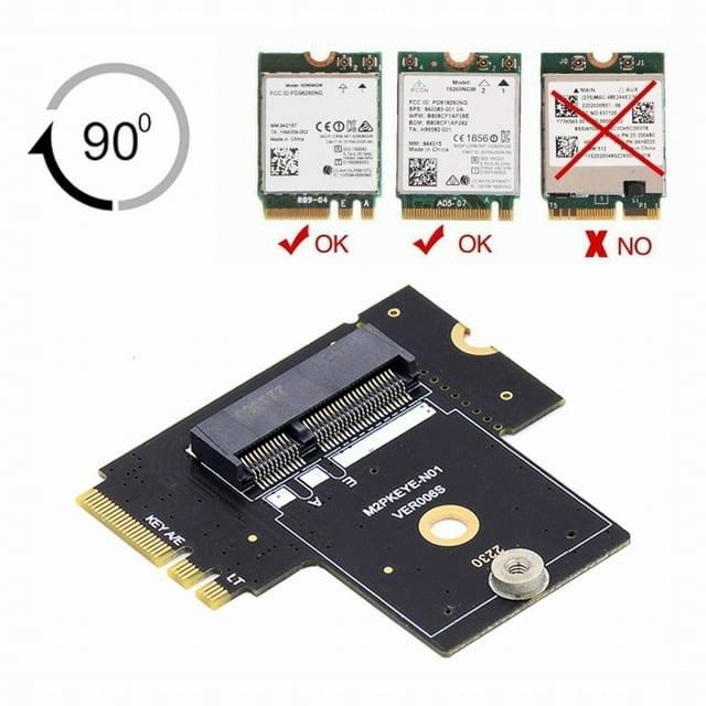 Xiwai NGFF Key A+E PCI Express Male to Female Right Angled 90 Degree ...