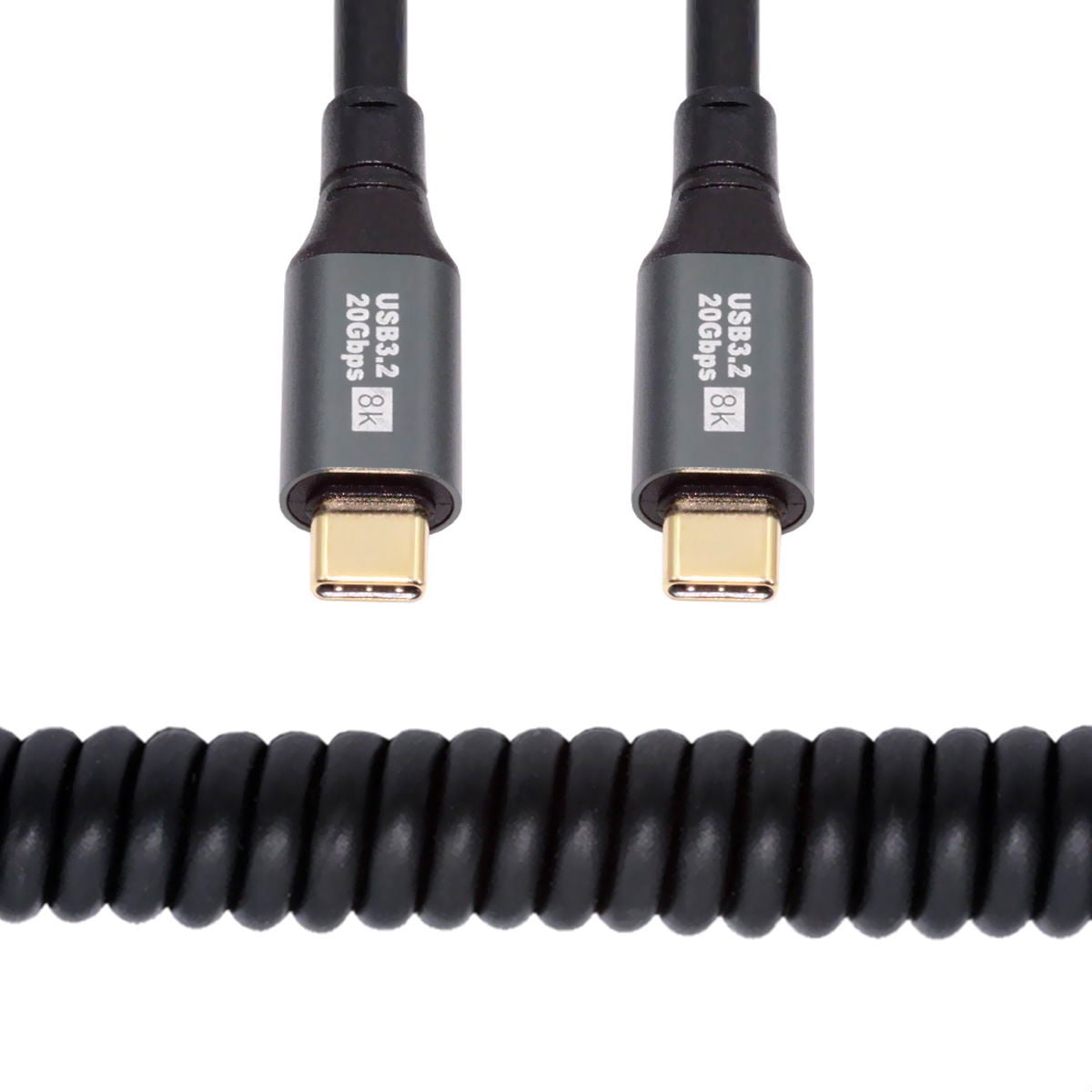 Xiwai Stretch Coiled USB-C USB4 Cable 20Gbps 100W 8K for Laptop ...