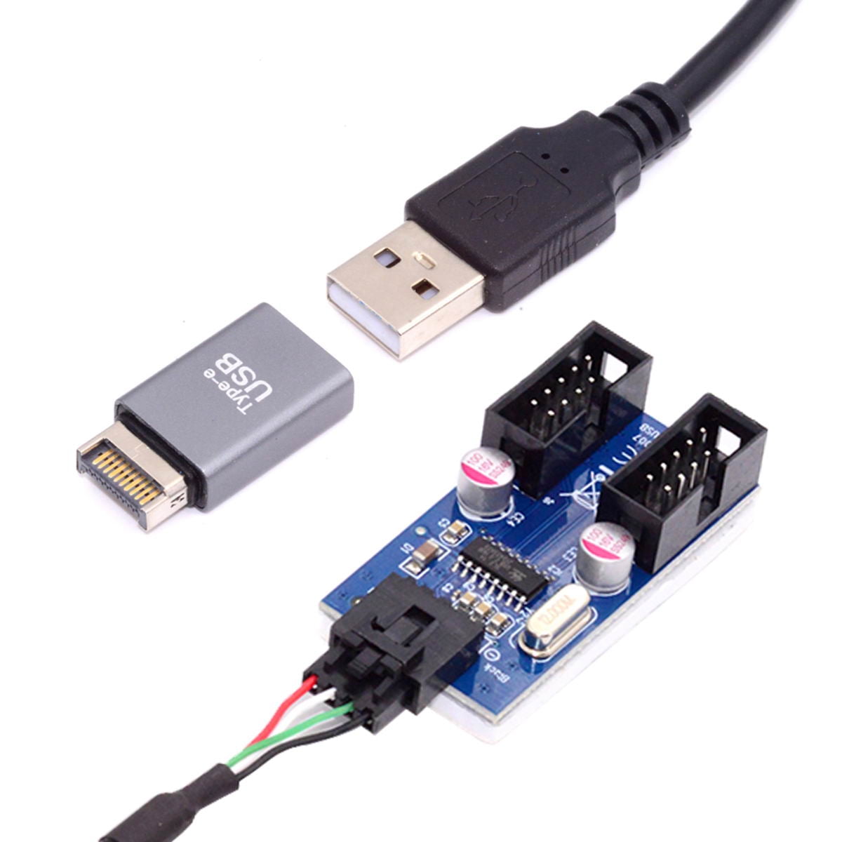 Xiwai USB 3.1 Front Panel Header Male Type-E to USB 2.0 Type-A Male 1 ...