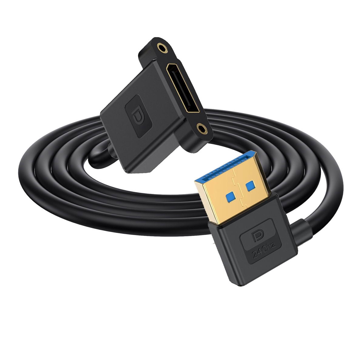 Xiwai Ultrafine Up Angled DisplayPort 1.4 DP Male to Female Extension ...