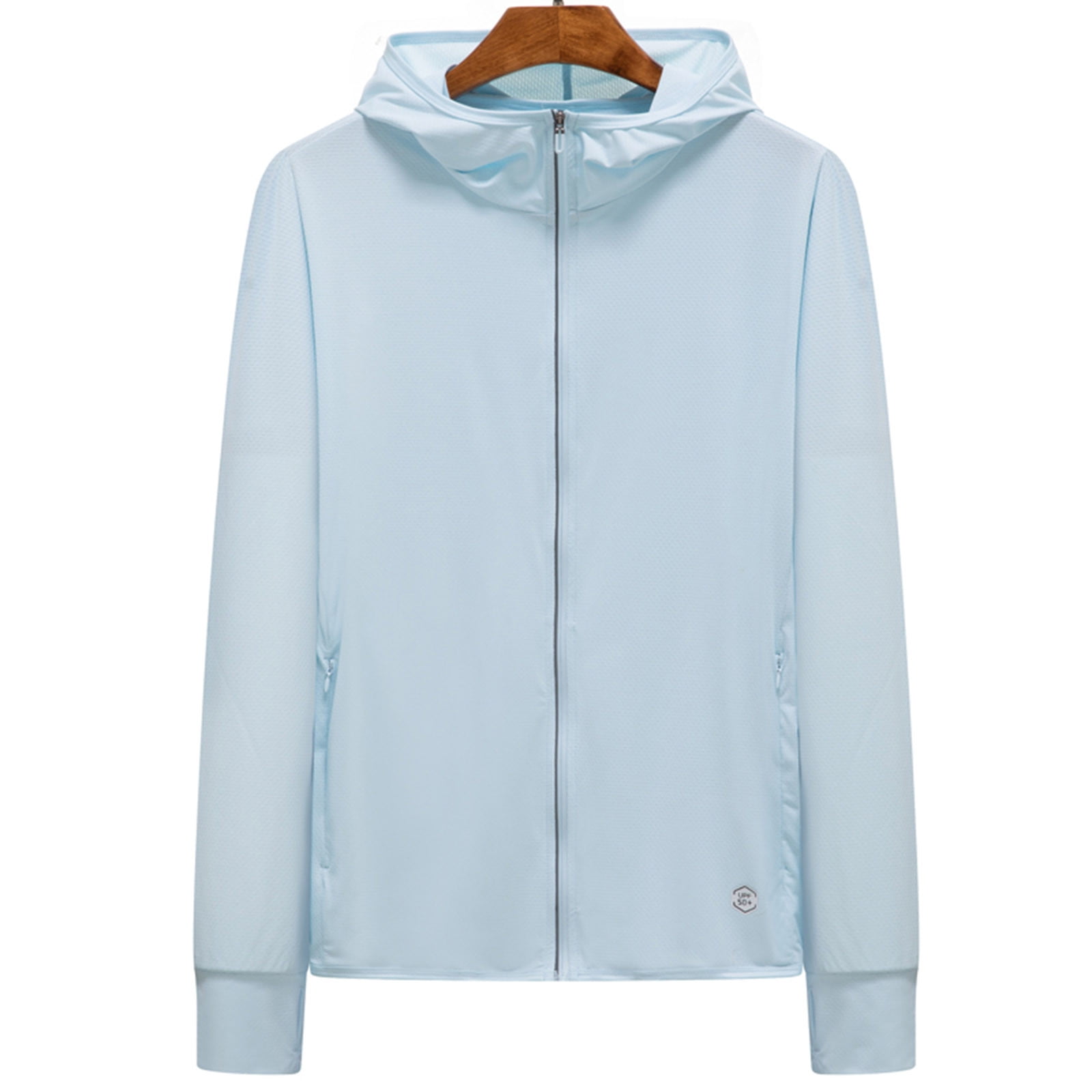 Xixinqiwan Men's UPF 50+ Light Jacket Full Zip Sun Protection Hoodie ...
