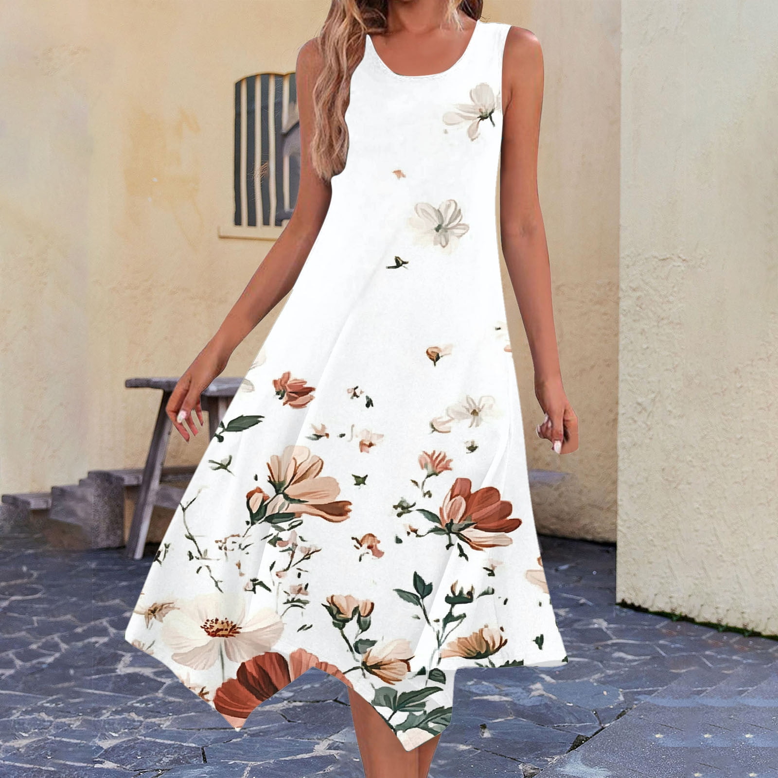 Xixinqiwan Sundresses for Women 2025 Plus Size,Womens 2025 Summer ...
