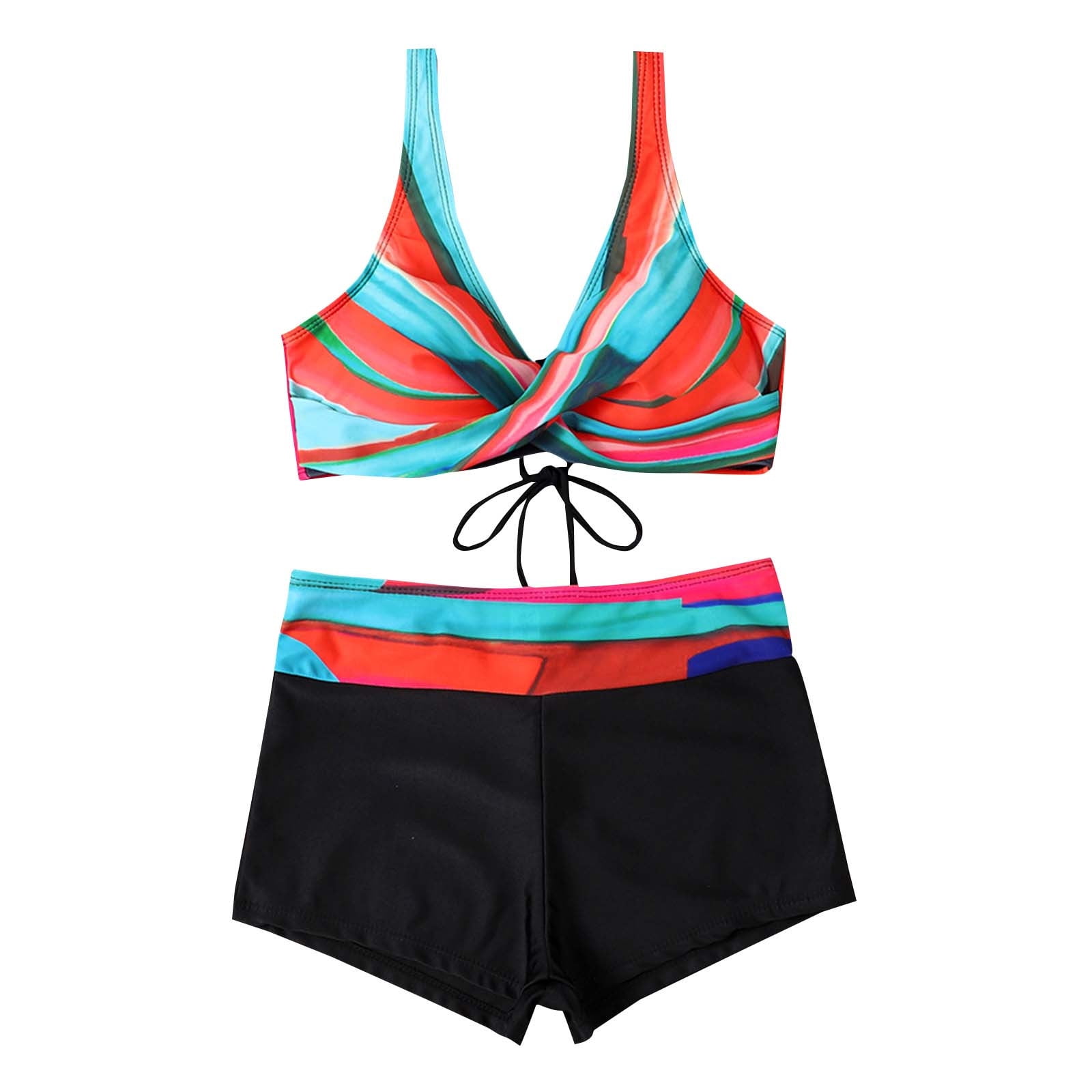 Xixinqiwan Women No Boundaries Bikini Swimsuit,Women Textured Halter ...