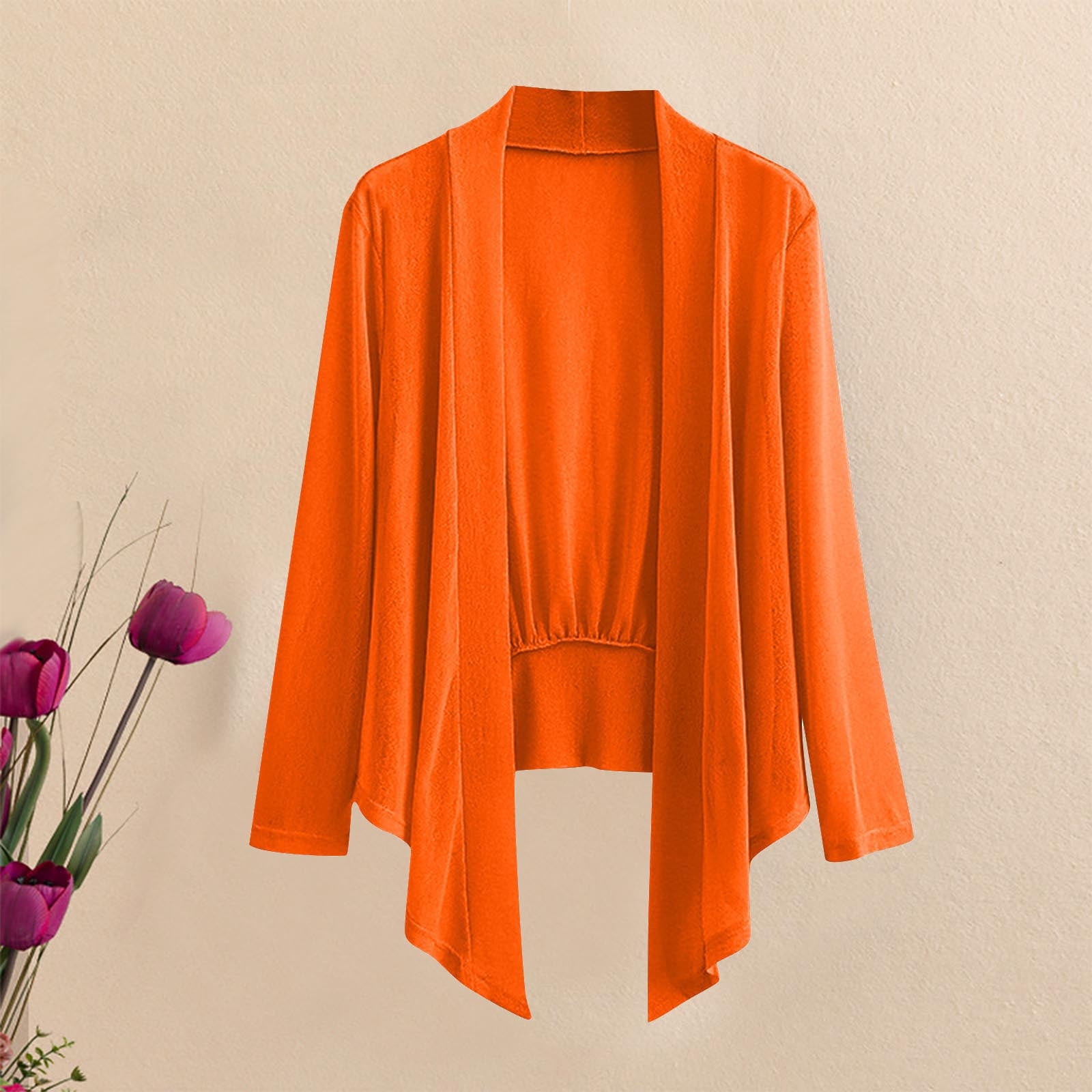 Xixinqiwan Women Cardigan Long Sleeves Summer Lightweight Open Front ...