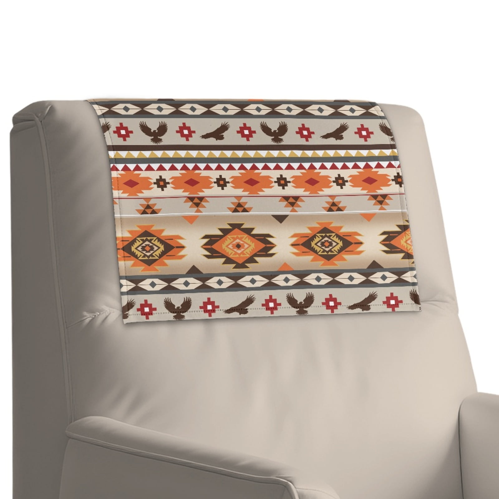 Xixirimido Aztec Tribe Headrest Cover for Recliner Chair Eagle Print ...