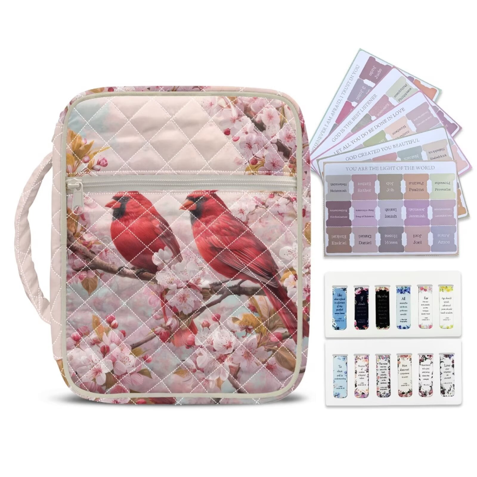 Xixirimido Bible Cover Case Large Quilted Bible Carrying Case with ...