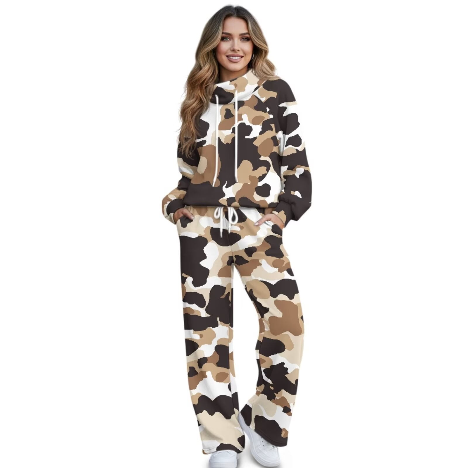 Xixirimido Black Brown Cow Print Women 2 Piece Outfits Plus Size ...
