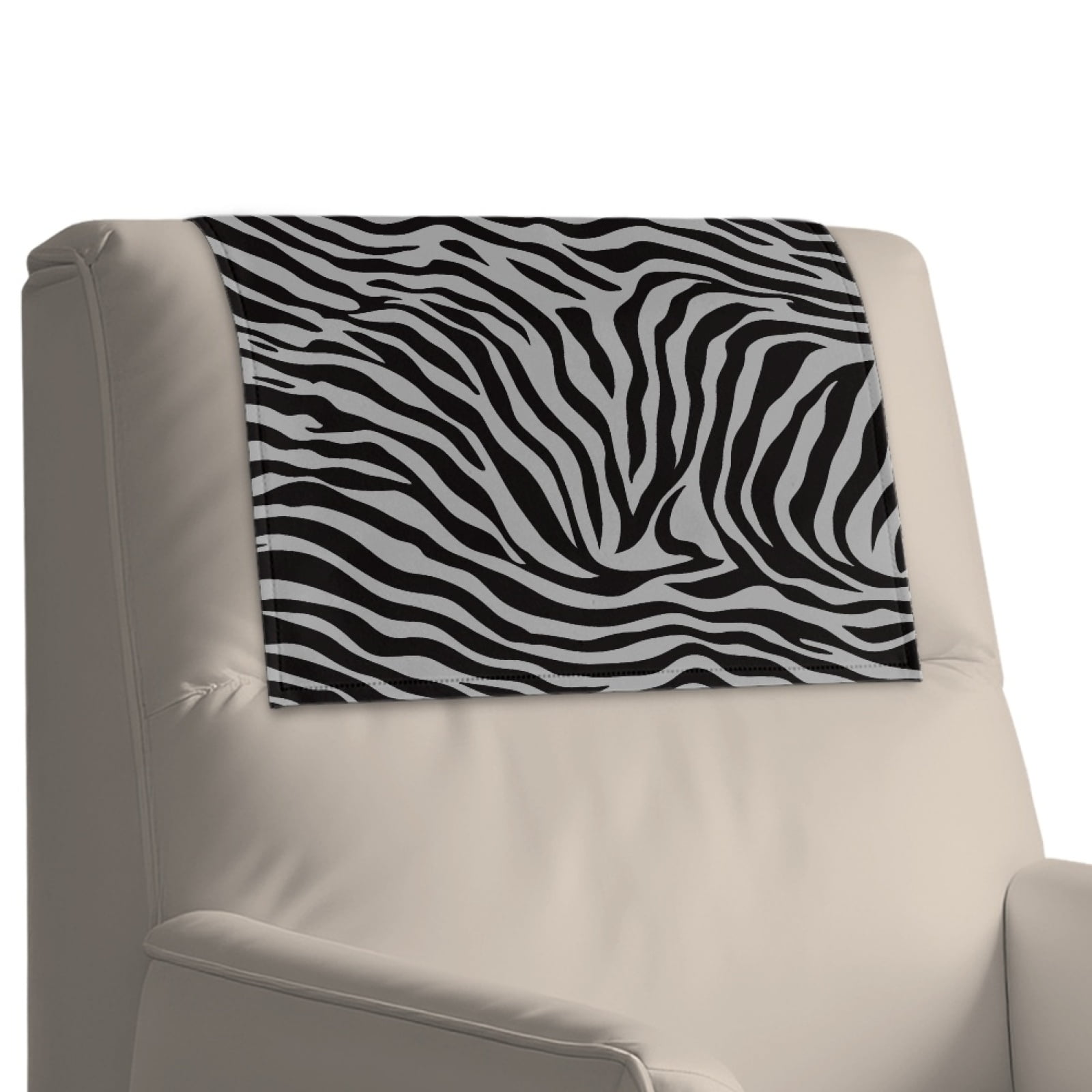 Xixirimido Black Zebra Stripe Pattern Recliner Headrest Protector ...