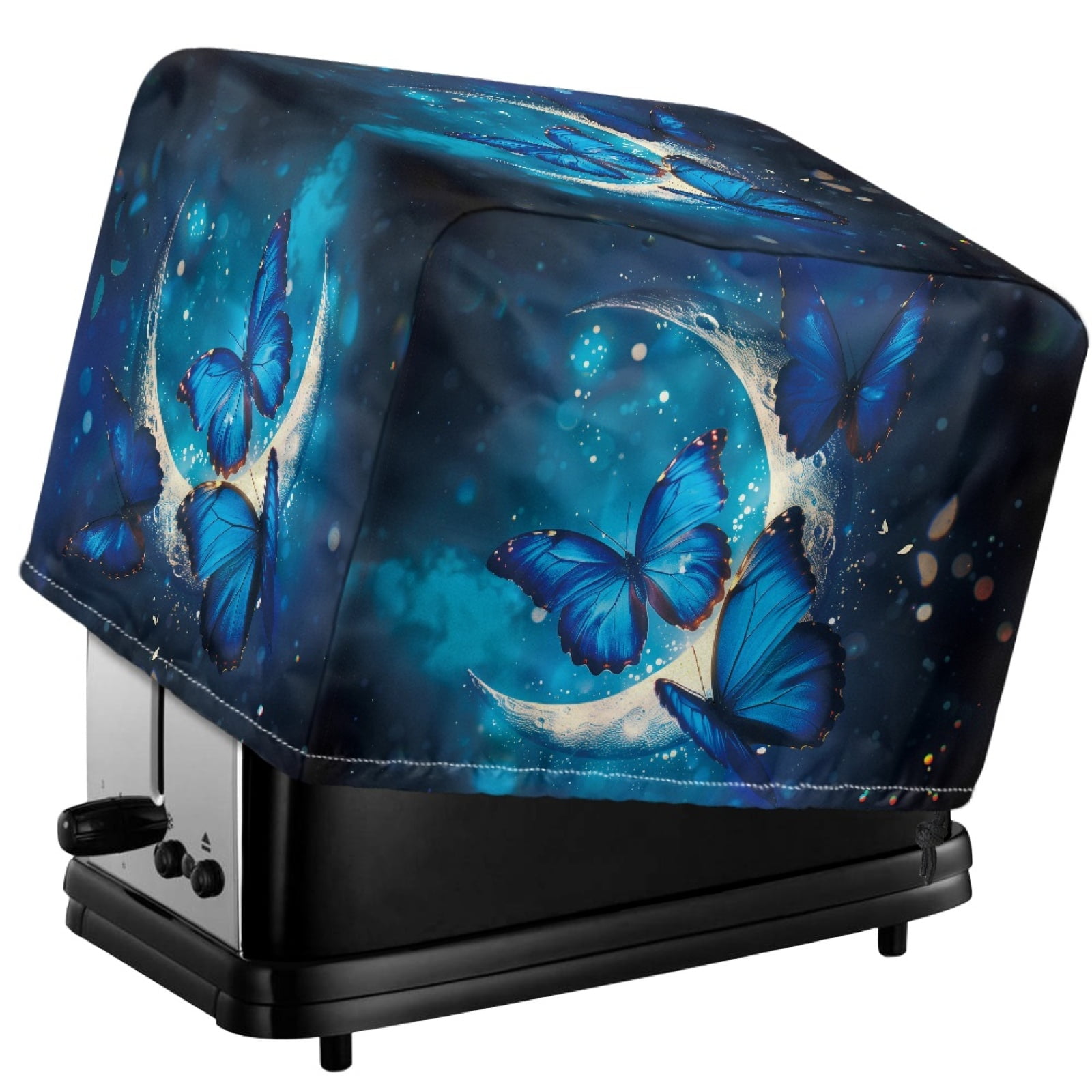Xixirimido Blue Butterfly and Moon Print Toasters Cover Toasters Cover ...