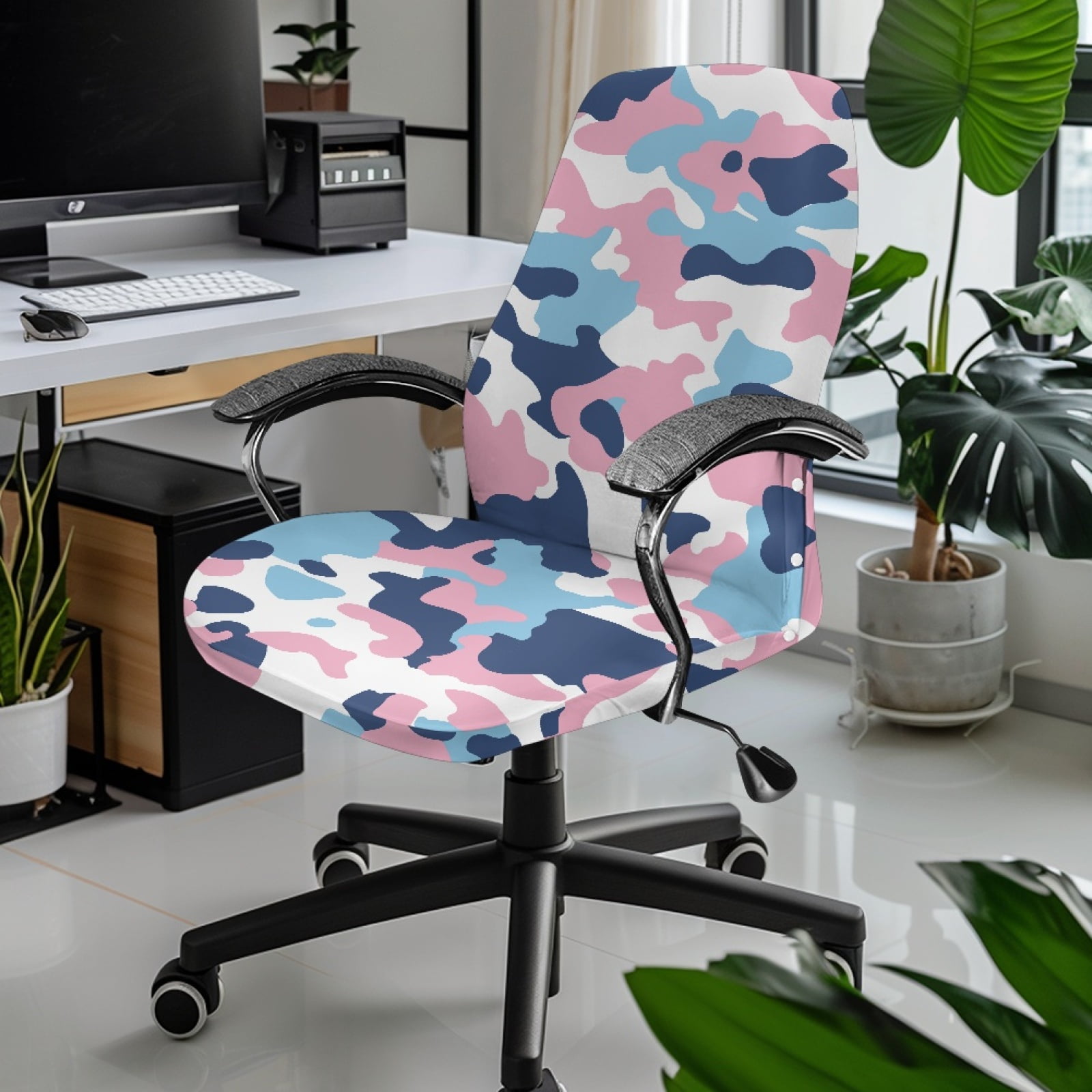 Xixirimido Colored Camo Print Office Chair Covers Stretchable Computer ...