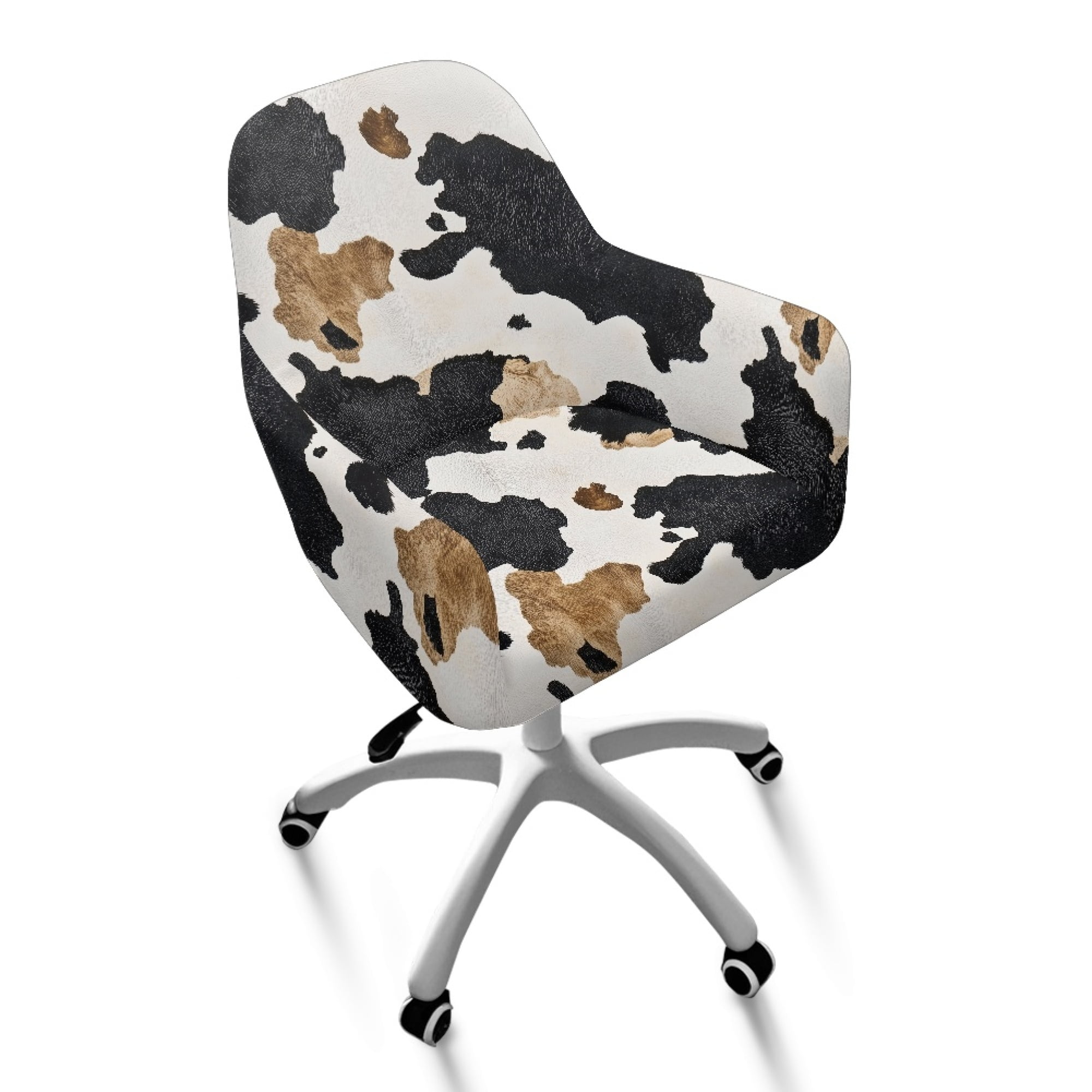 Xixirimido Cow Pattern Office Arm Chair Cover Swivel Dining Chair ...