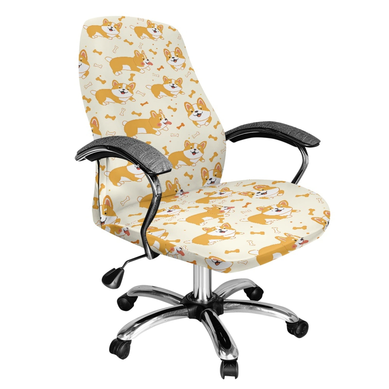 Xixirimido Cute Corgi Dog Bone Print Office Chair Covers Computer ...