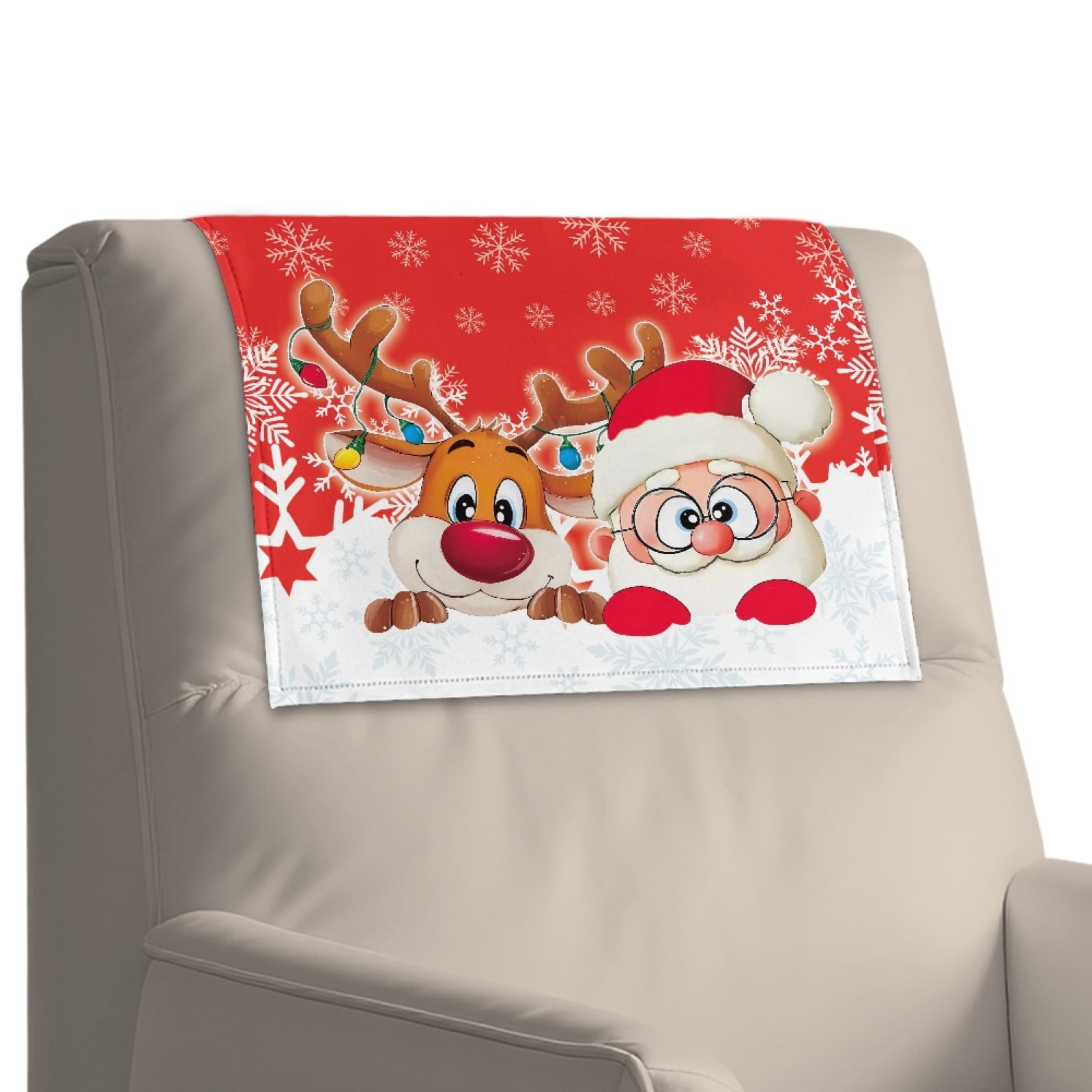 Xixirimido Cute Santa Reindeer Christmas Style Recliner Headrest ...
