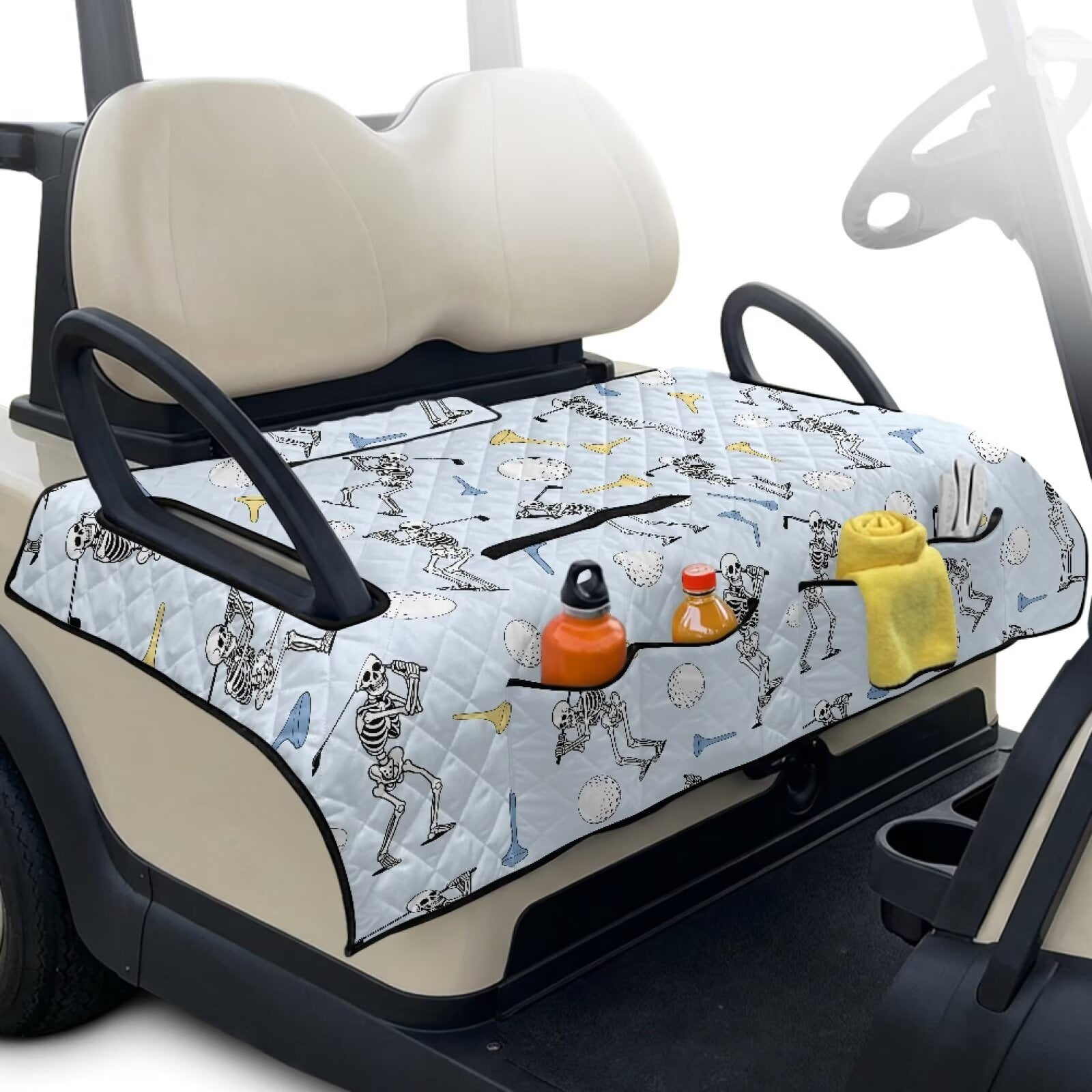 Xixirimido Golf Cart Seat Covers, Golf Cart Seat Towel Blanket with 4 ...