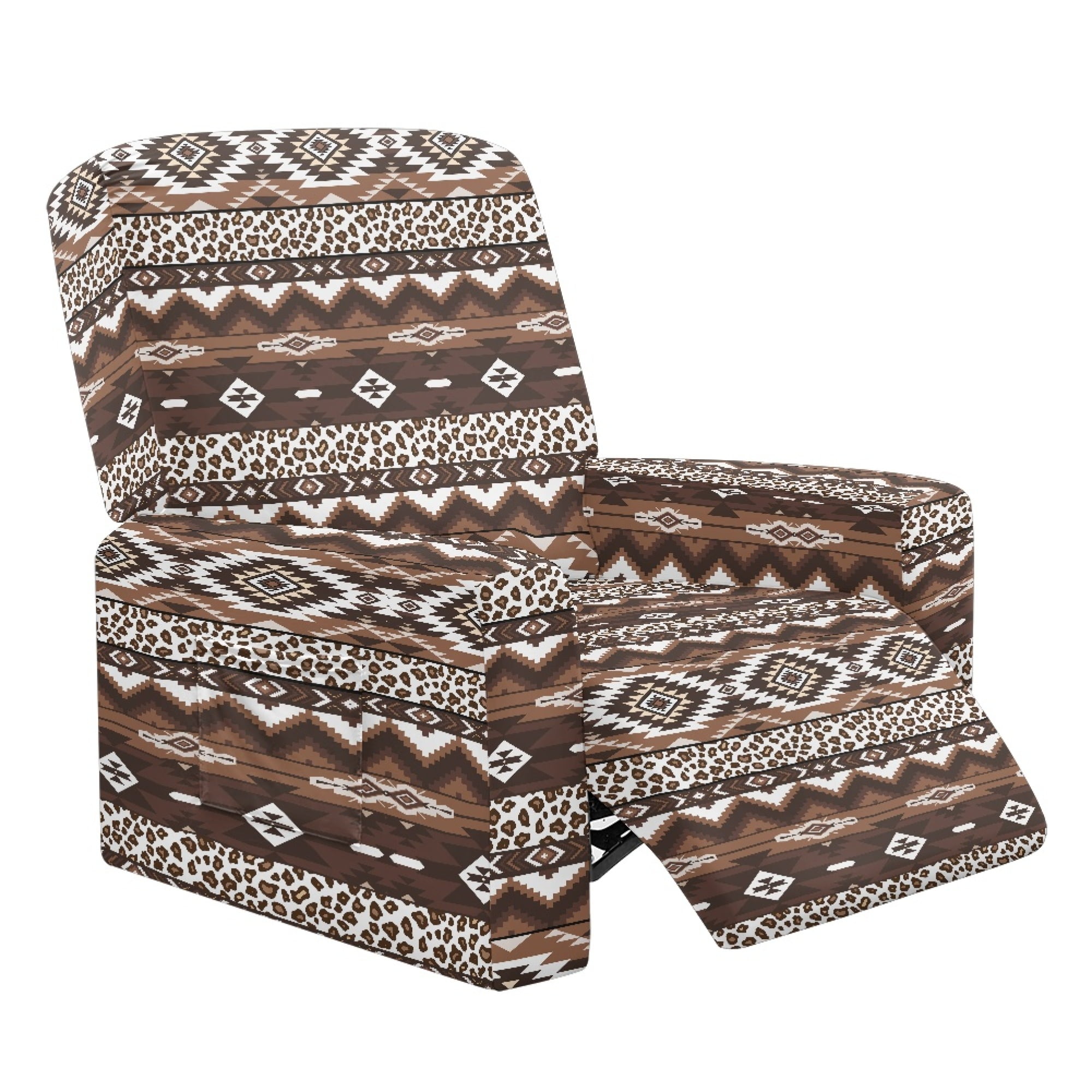 Xixirimido Leopard Aztec Tribal Pattern Recliner Slipcovers 4 Pieces ...