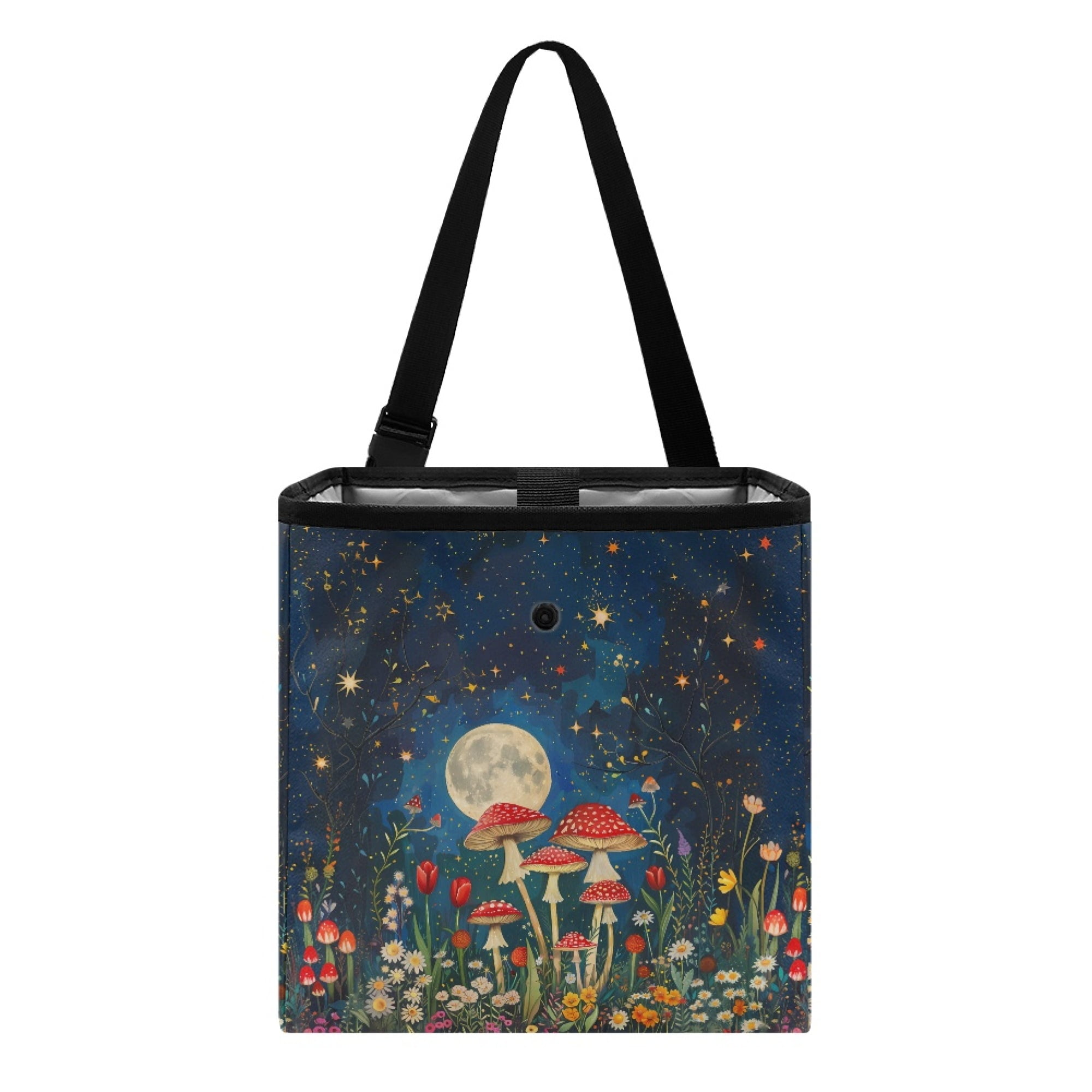 Xixirimido Mushroom Floral Moon Cute Car Trash Can Starry Night Pattern ...