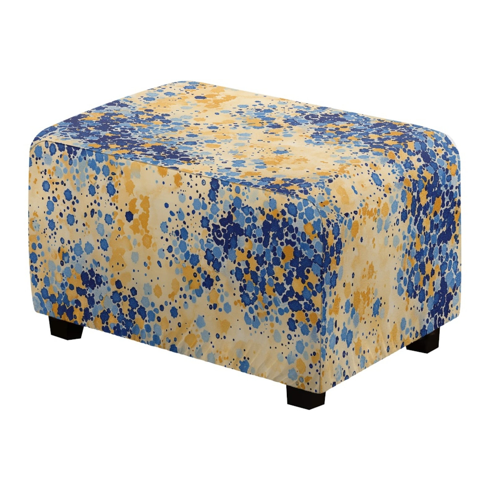 Xixirimido Paint Splatter Pattern Ottoman Cover Rectangle Stretch ...