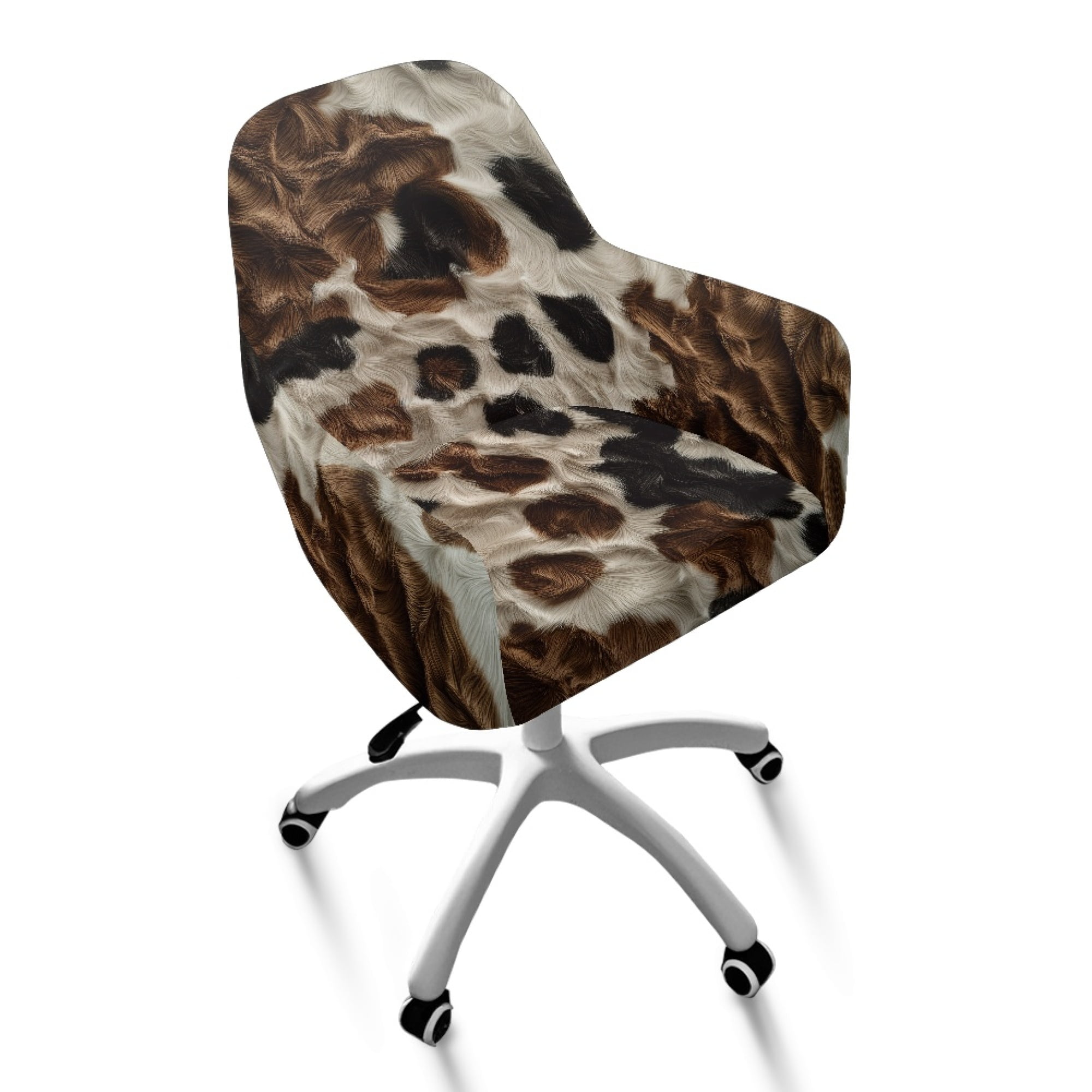 Xixirimido Realistic Cowhide Pattern Office Arm Chair Cover Swivel ...