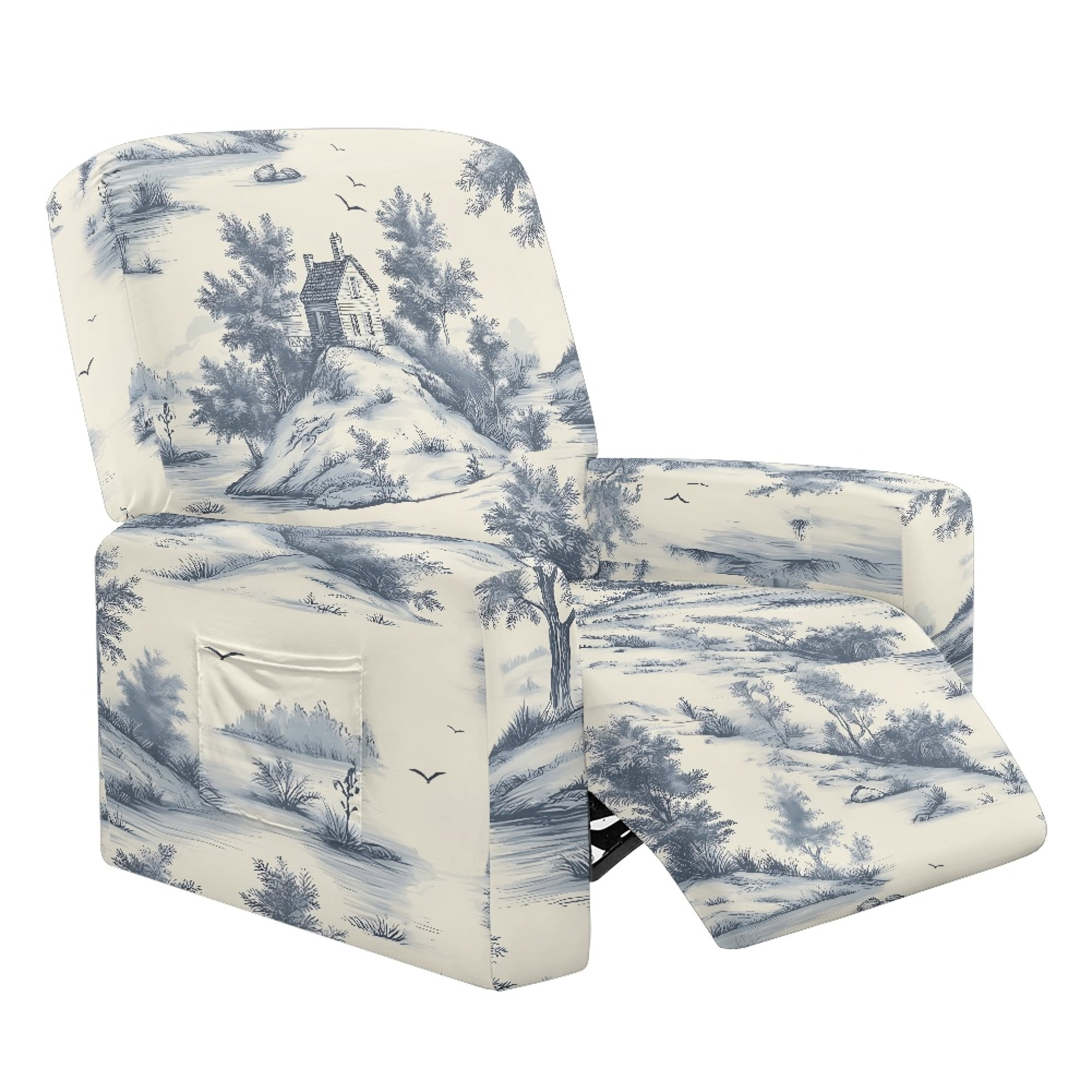 Xixirimido Rustic Pastoral Scenic Pattern Recliner Cover with Pockets ...