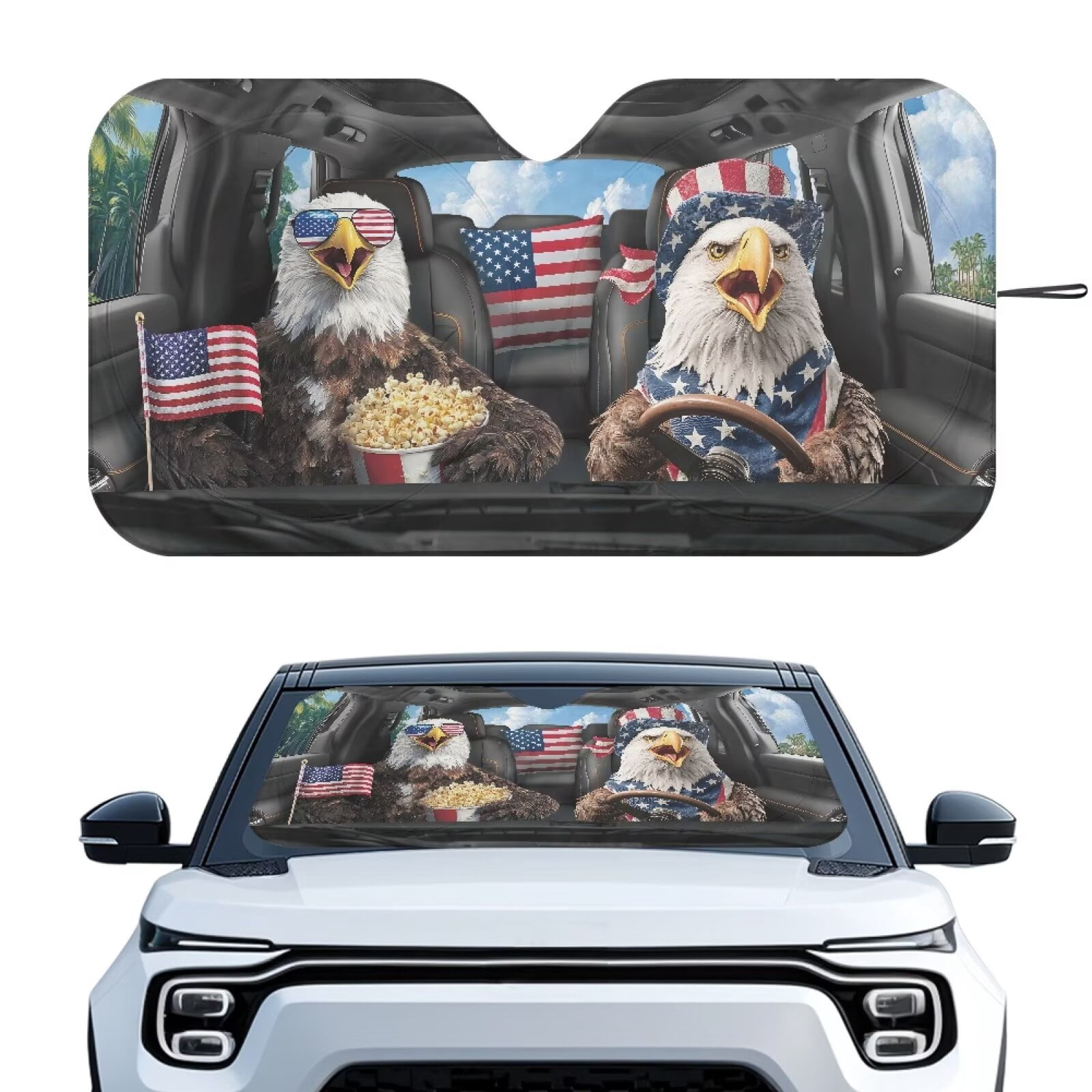 Xixirimido Windshield Sunshade for Car Foldable Front Window Cover Sun ...