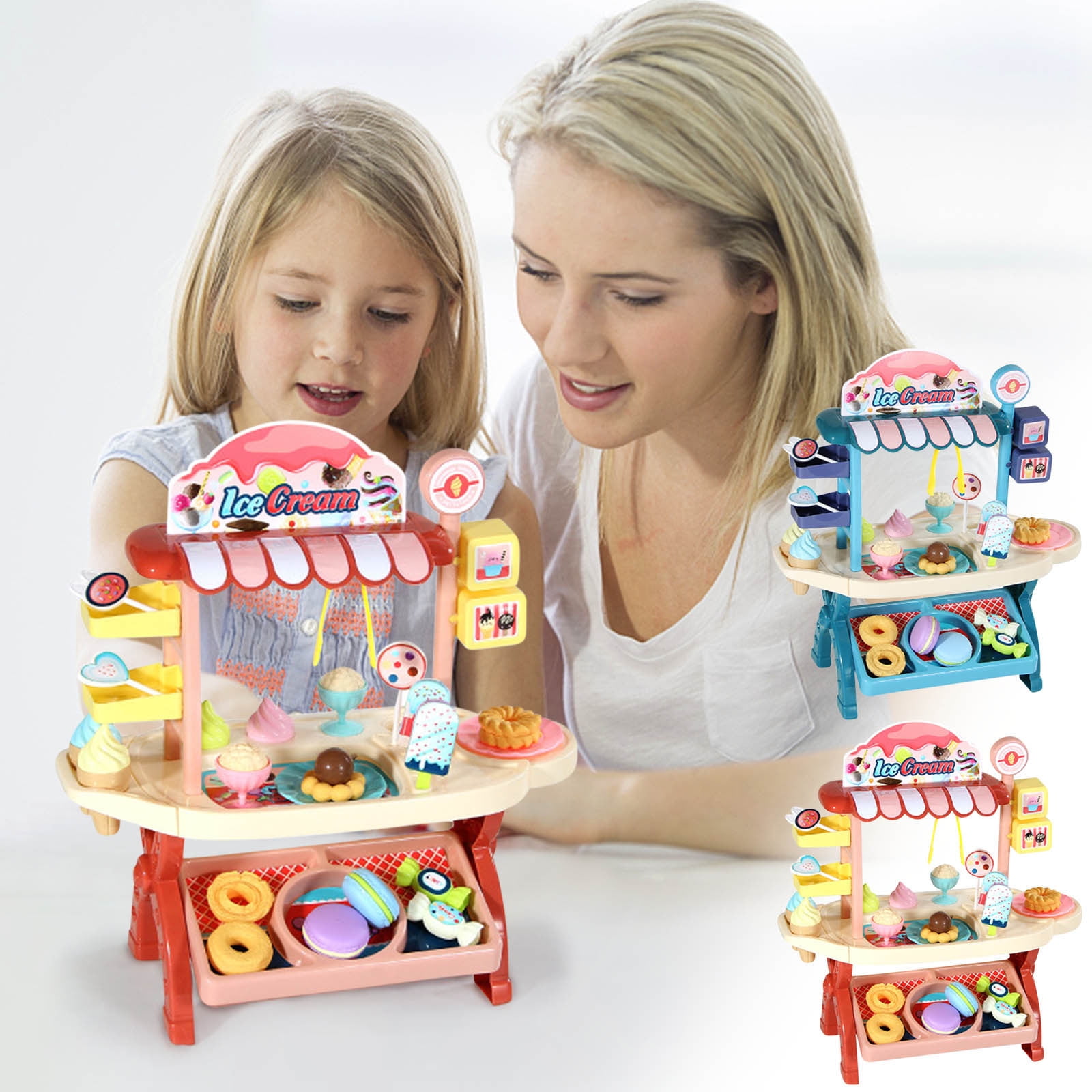 Xiying 42Pcs Ice Cream Cart Toy | Mini Candy Simulation Play Set | Role ...