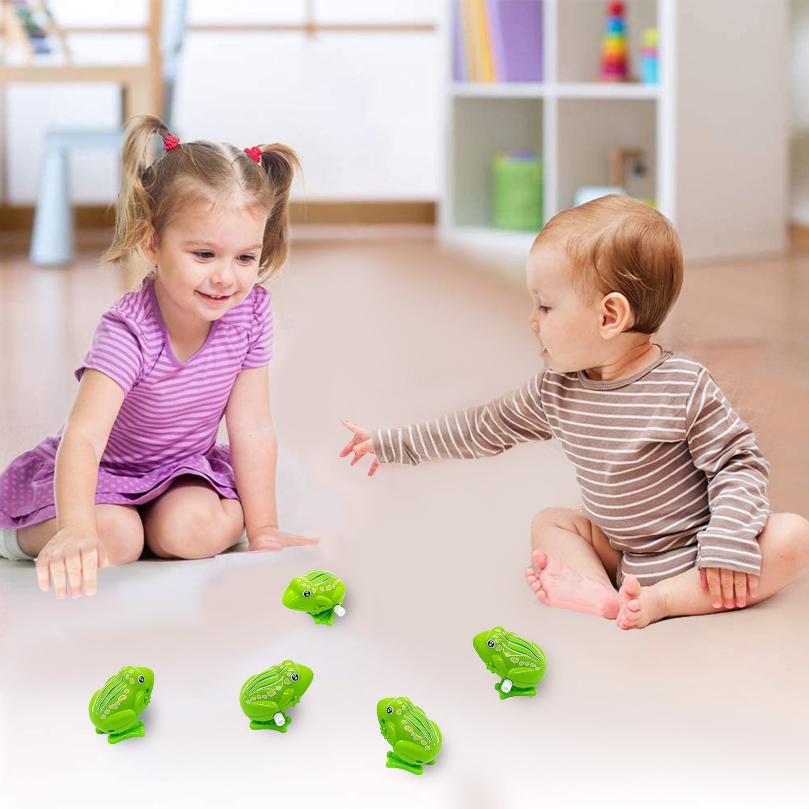 Xiying Clockwork Spring Toy | Cute Jumping Frog | Classic Wind-Up Gift ...