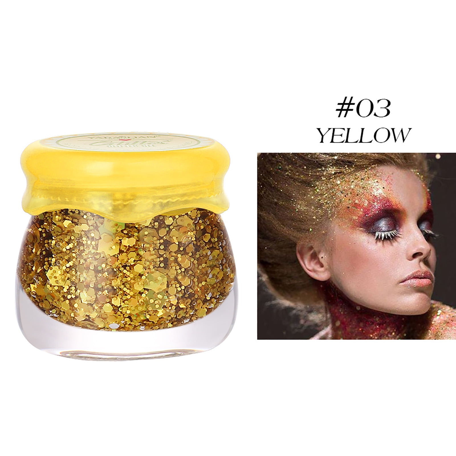 Xiying Cream Eyeshadow Stick, Eye Shadow Sequin Gel Self-Adhesive ...