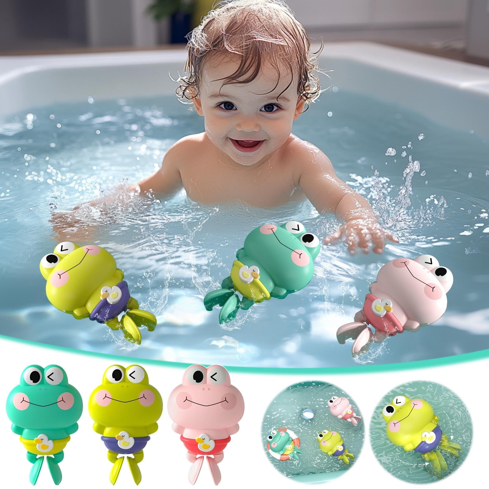 Xiying Cute Floating Frogs Bath Toy | Swimming Pool Water Toy ...